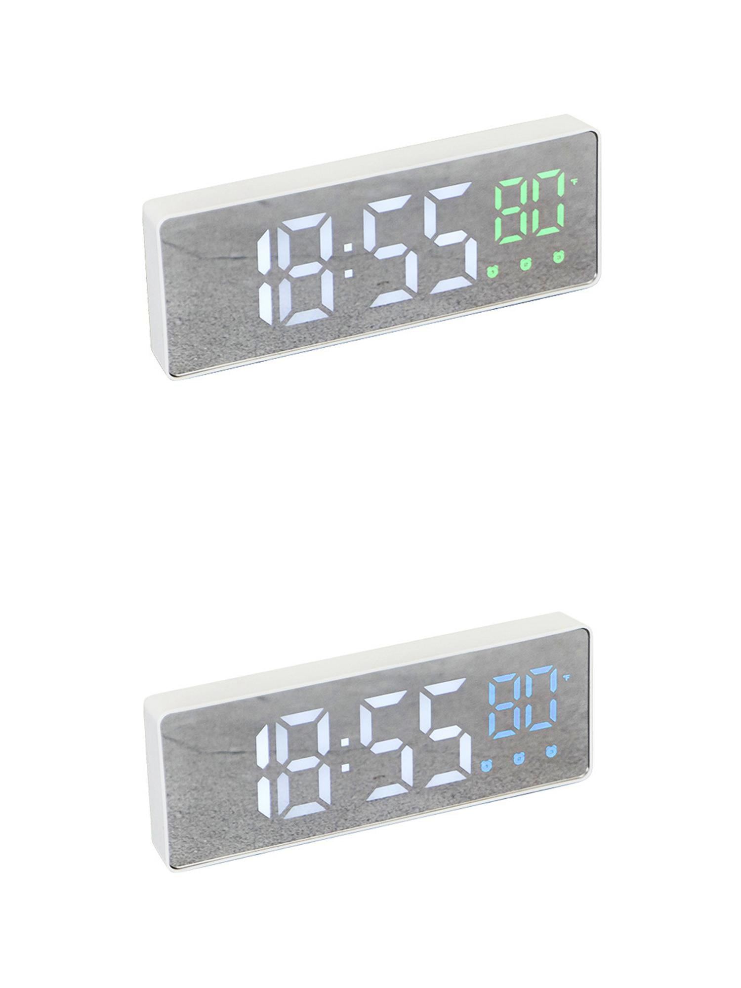 Unique Bargains 2 Pcs Triple Alarm Clock with Big Numbers White Blue ...