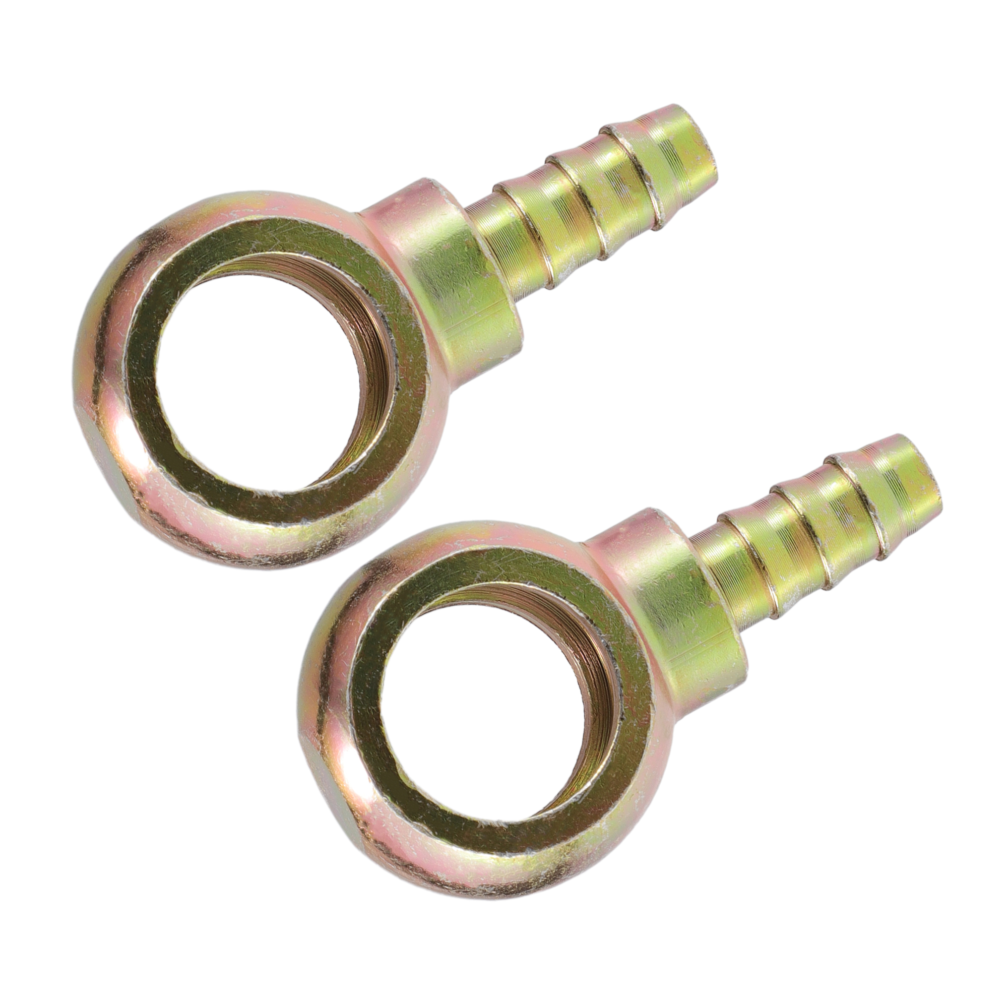 Unique Bargains 2 Pcs Universal Banjo Bolt 18mm ID 10mm OD Banjo Bolt Hose Barb Fitting Adapter ...
