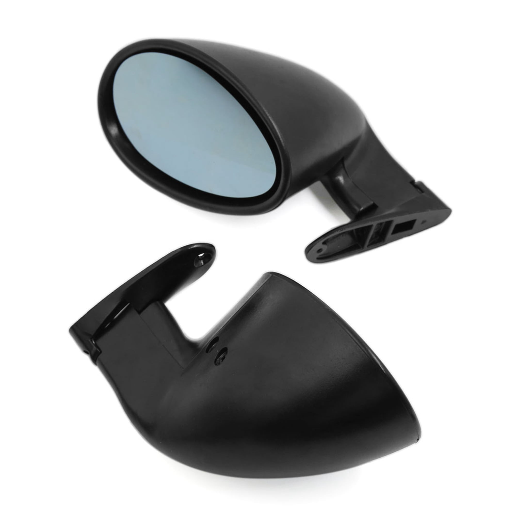 Unique Bargains 2 Pcs Universal Black Plastic Shell Blue Glass Anti ...