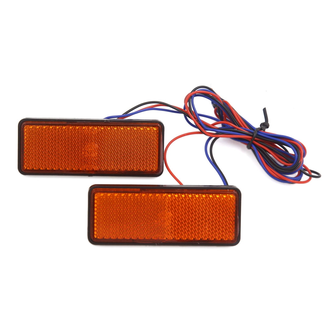 Unique Bargains 2 Pcs Universal Yellow Rectangle Reflector Turn Signal ...