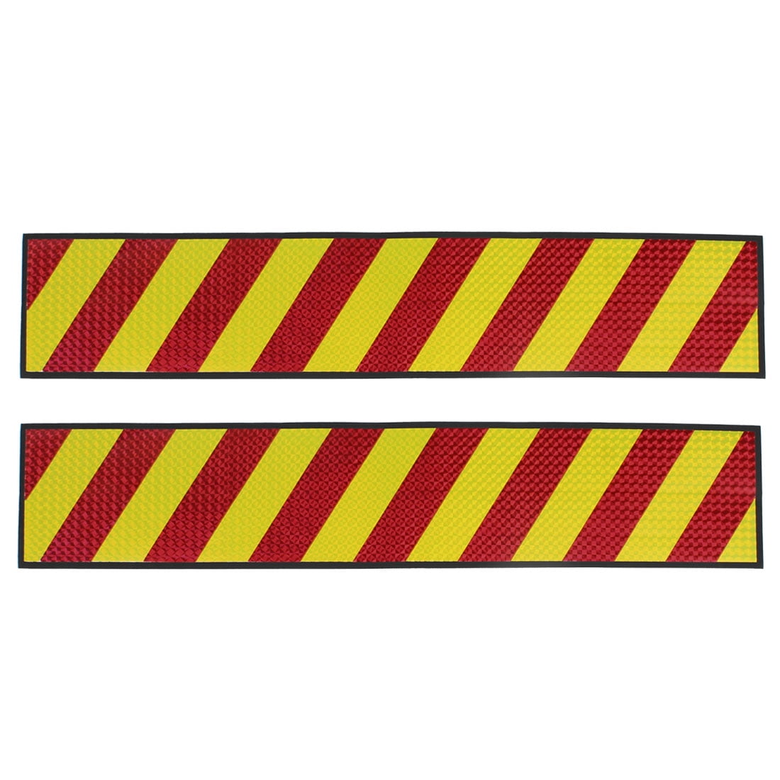 Unique Bargains 2 Pcs Vehicle Red Yellow Stripe Printed Reflective ...