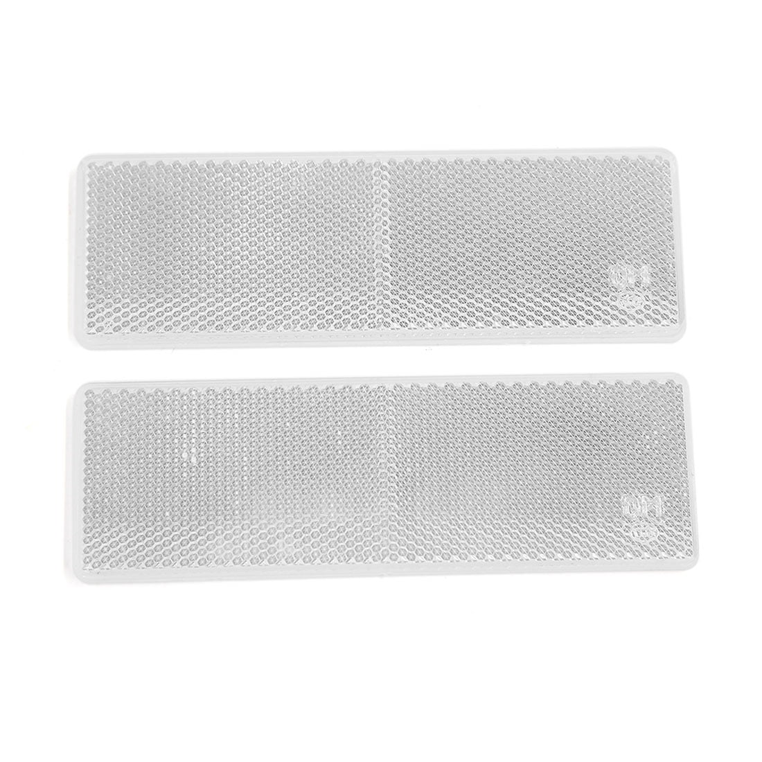 Unique Bargains 2 Pcs White Plastic Reflective Plate Adhesive Reflector ...