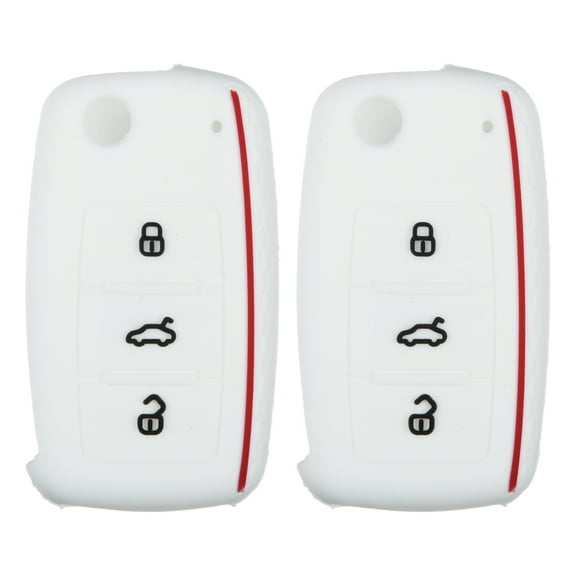 Unique Bargains Black Silicone Car Remote Control Key Fob Shell ...