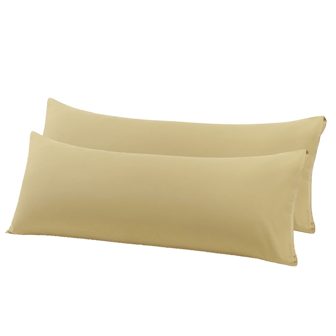 Unique Bargains 2-Piece Microfiber Body Pillow Covers, 20" x 48", Light ...