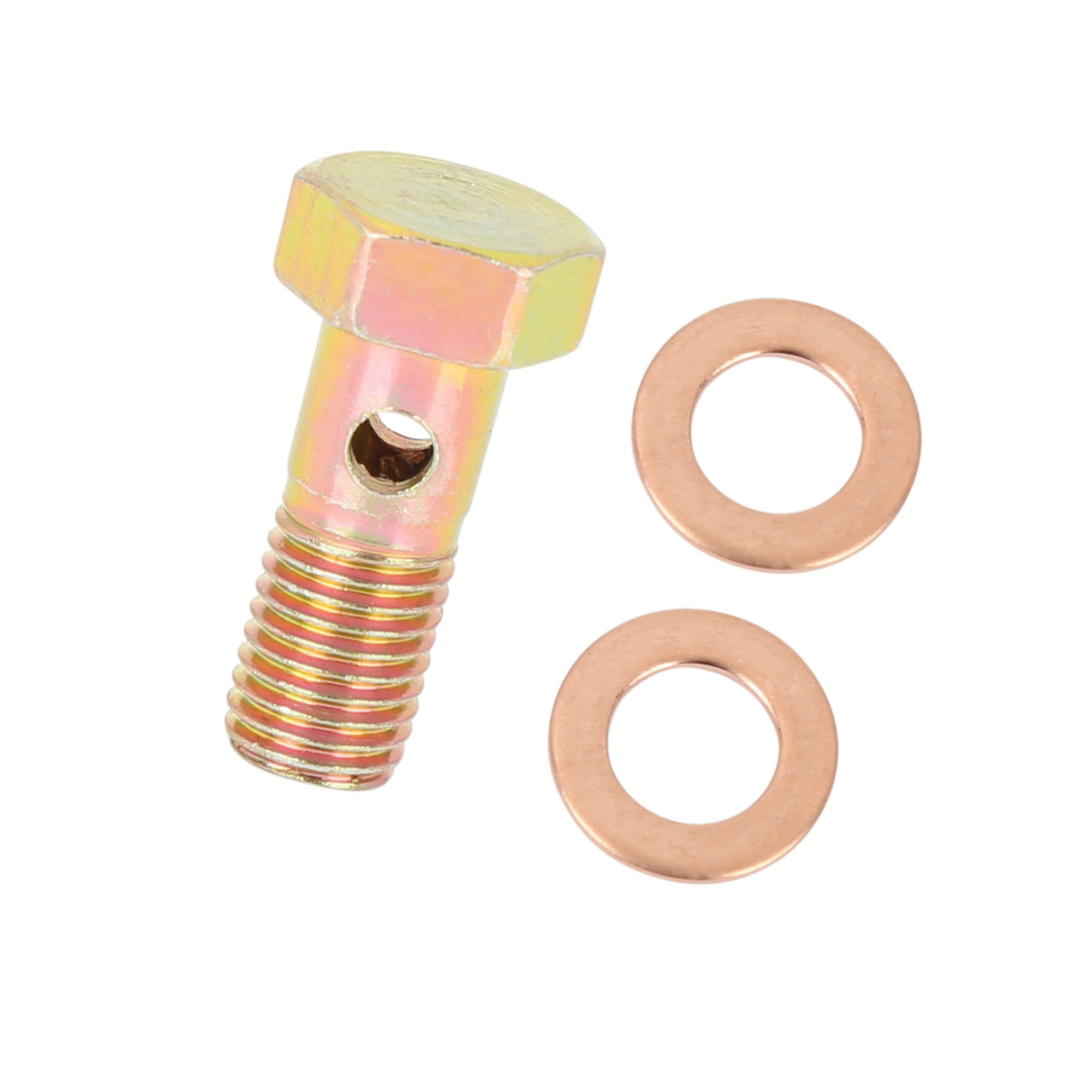 Unique Bargains 2pcs M8x1.0mm Metric Thread Banjo Bolts Brake Fitting ...