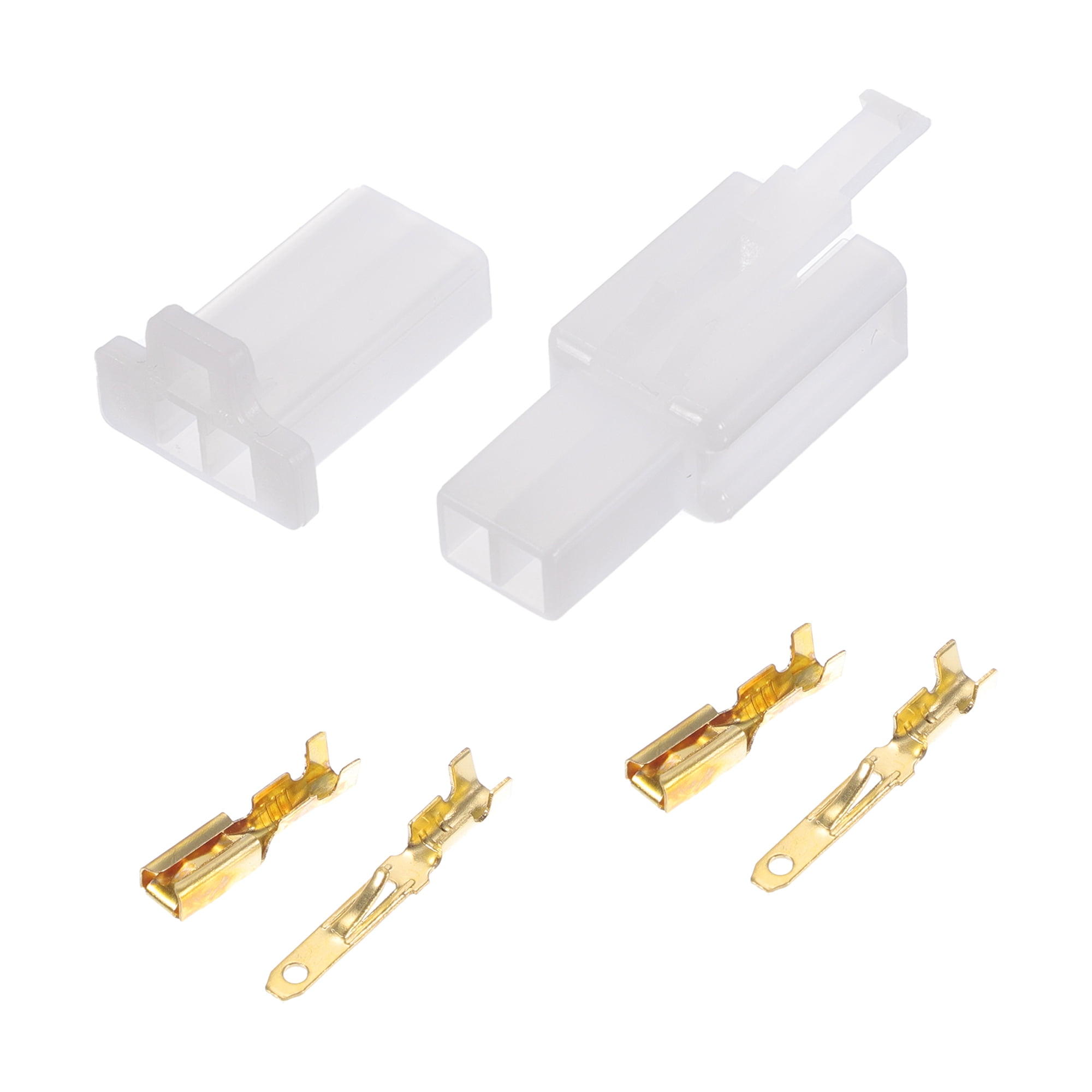 Unique Bargains 2 Pin Car Electrical Wire Connector Plug Kits Male ...