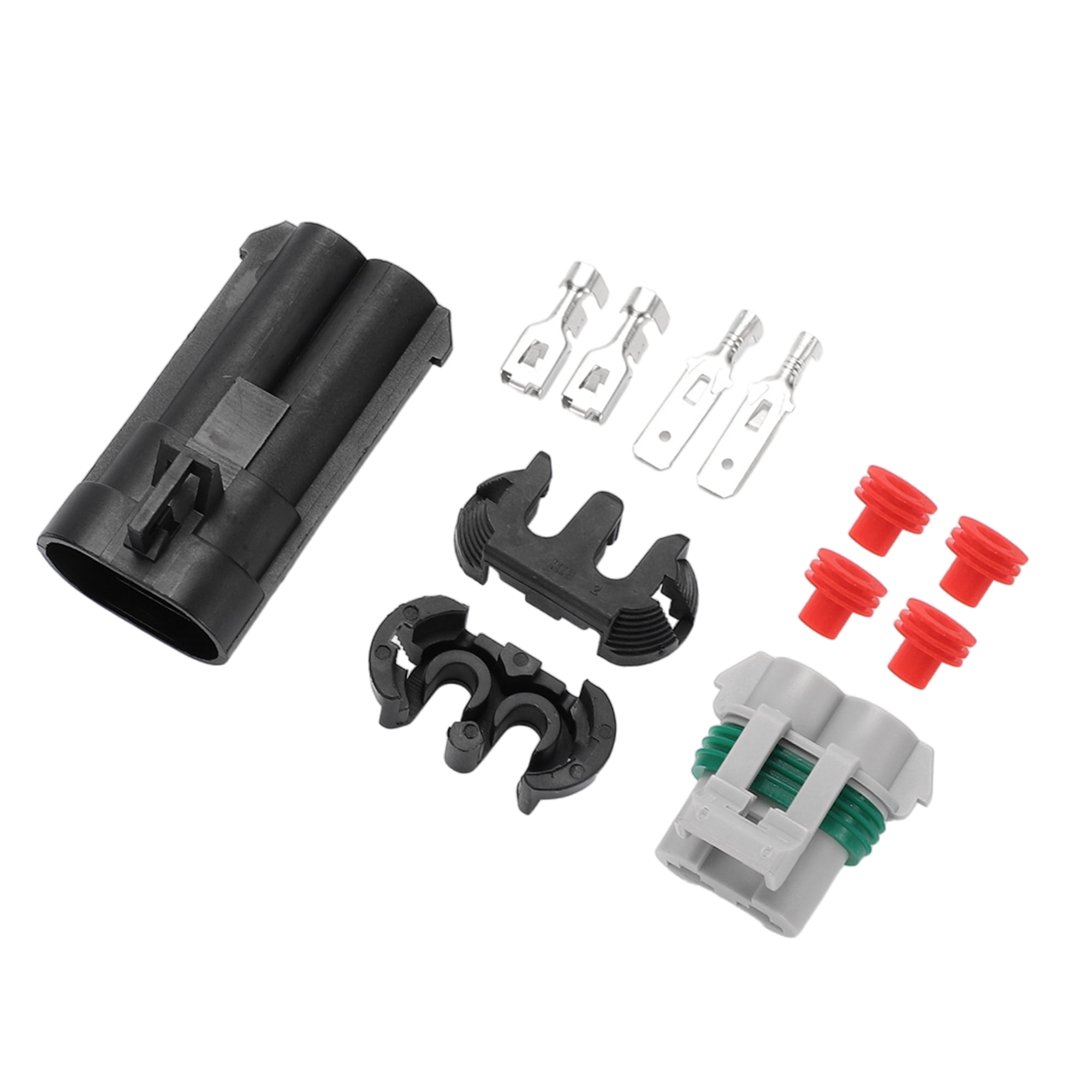 Unique Bargains 2 Pin Fan Radiator Connector Plug Waterproof Male ...