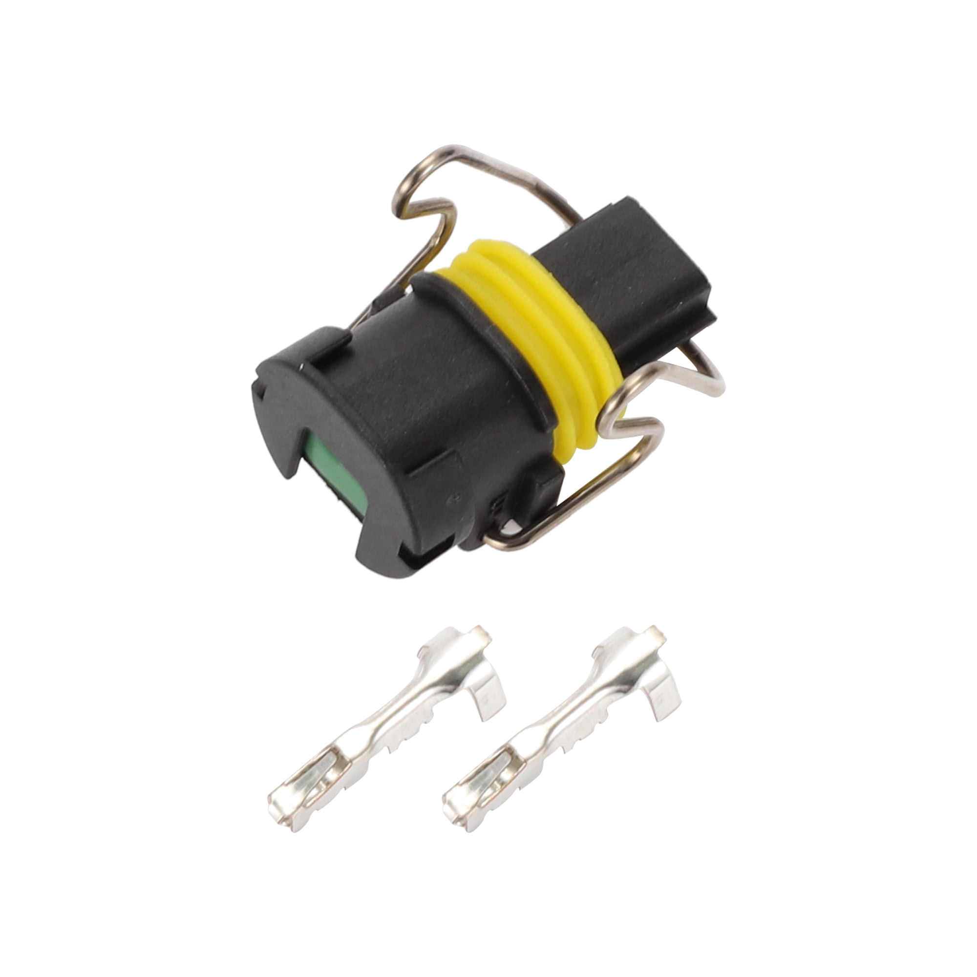 Unique Bargains 2 Pin Fuel Injector Connector Plug Waterproof Female ...