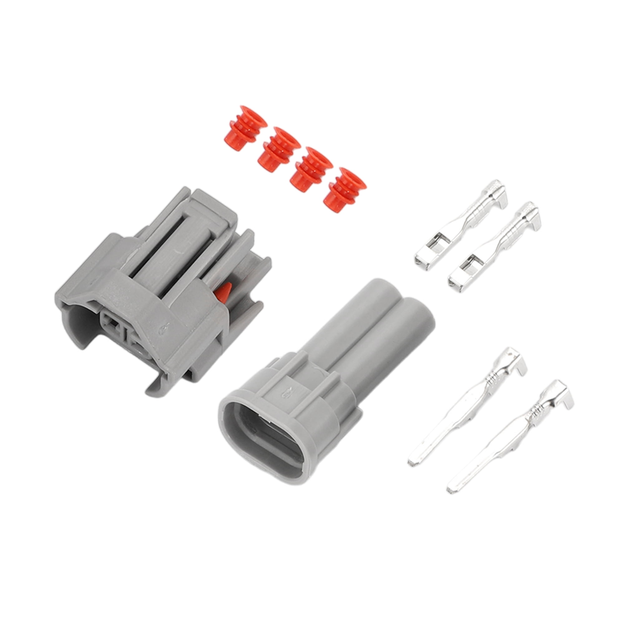 Unique Bargains 2 Pin Fuel Injector Connector Plug Waterproof Male ...