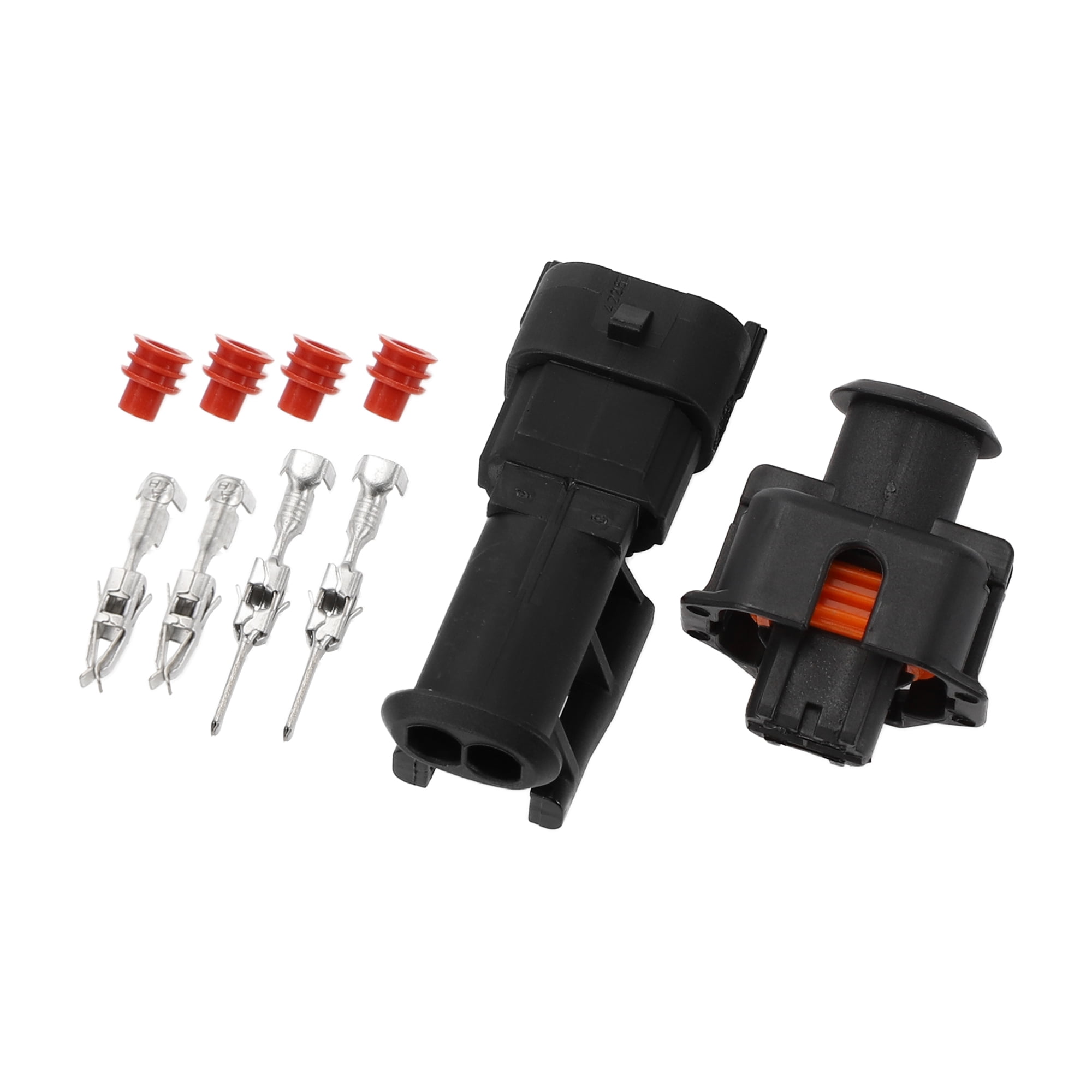 Unique Bargains 2 Pin Fuel Injectors Connector Plug Male Female Wire ...
