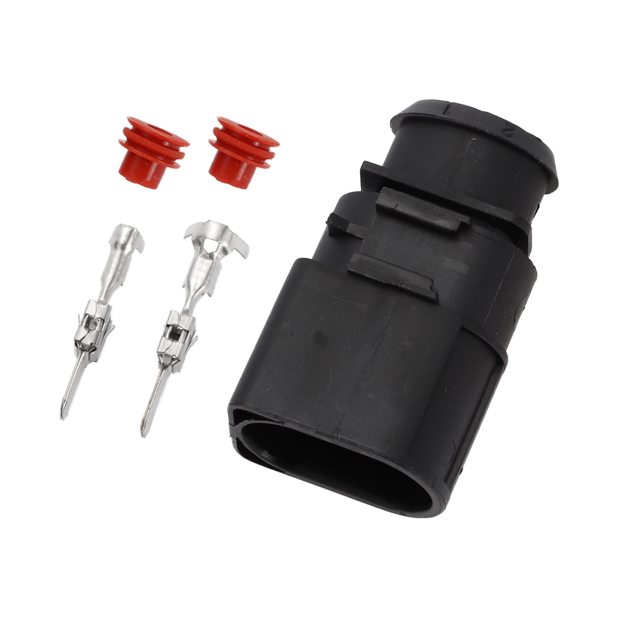 Unique Bargains 2 Pin Fuel Injectors Connector Plug Male Wire Terminal ...