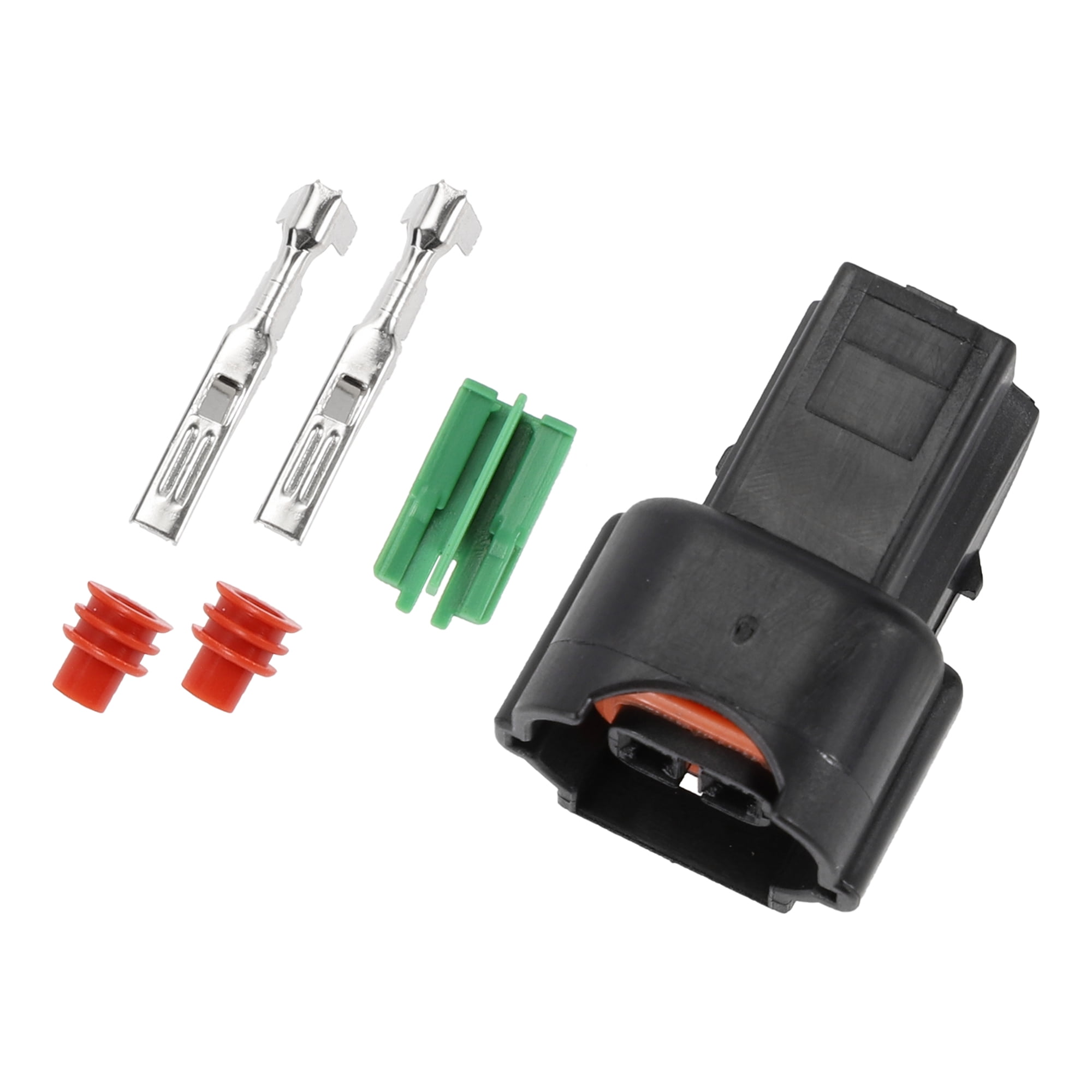 Unique Bargains 2 Pin Injector Pigtail Connector Plug Female Wire ...