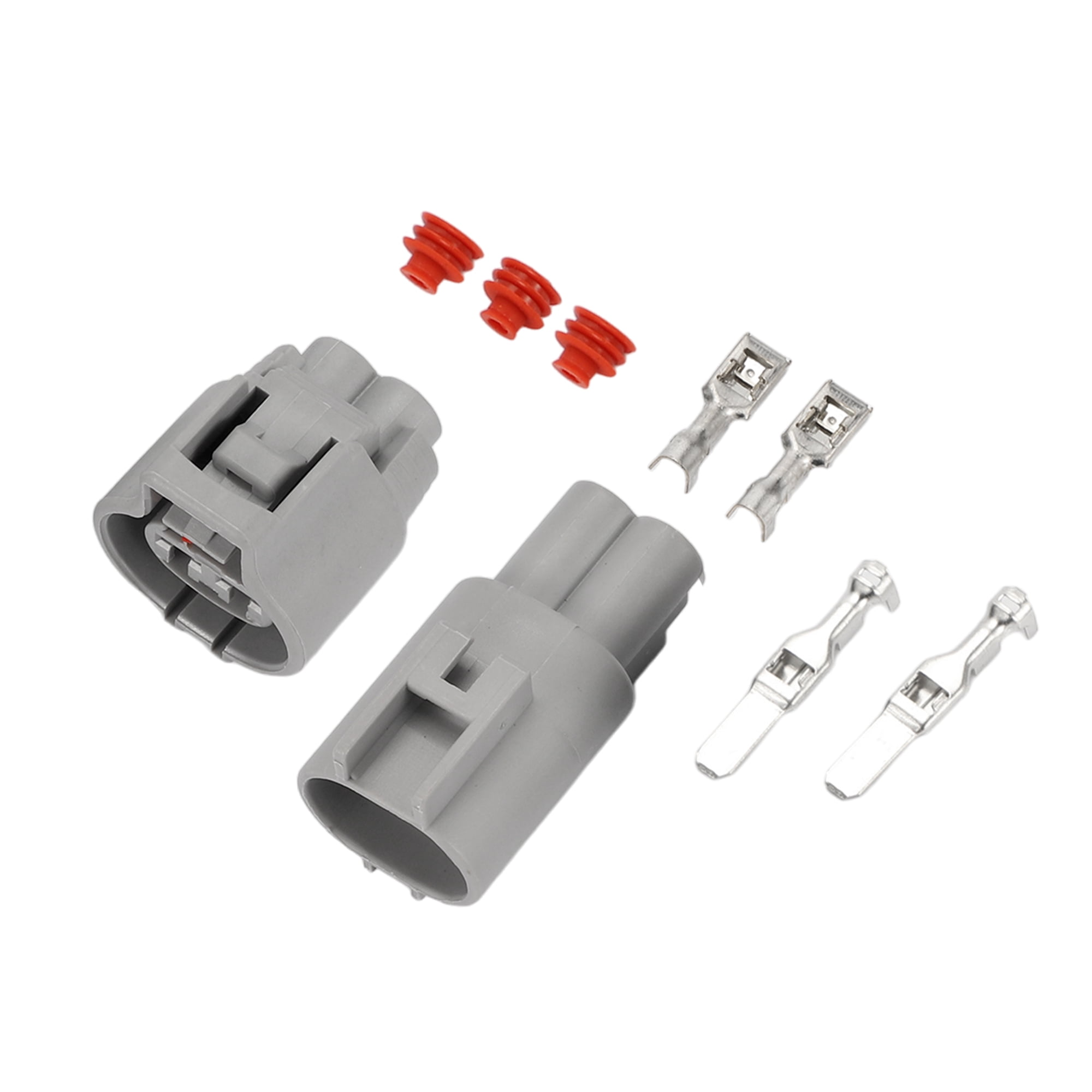 Unique Bargains 2 Pin Radiator Fan Connector Plug Waterproof Male ...