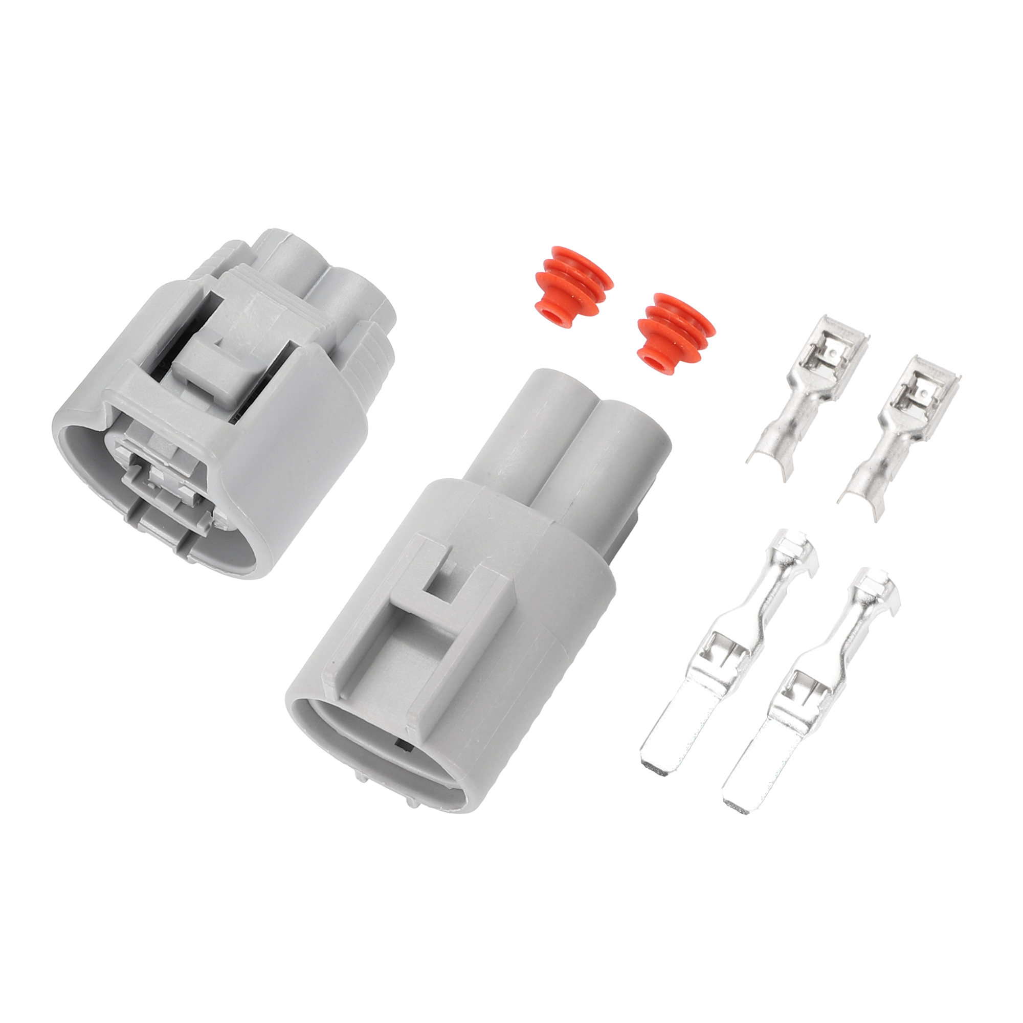 Unique Bargains 2 Pin Radiator Fan Connector Plug Waterproof Male ...