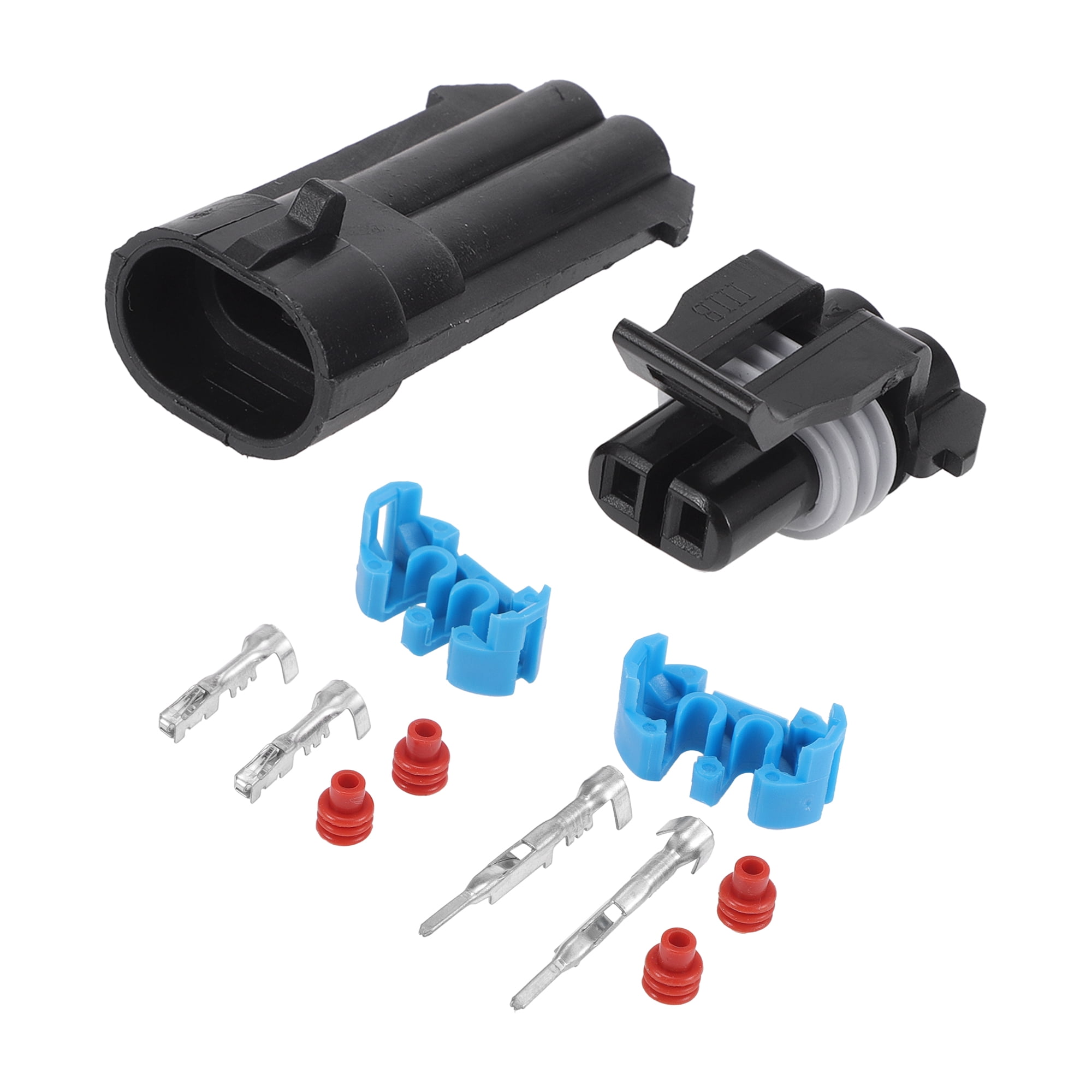 Unique Bargains 2 Pin Temperature Sensor Waterproof Connector Male ...