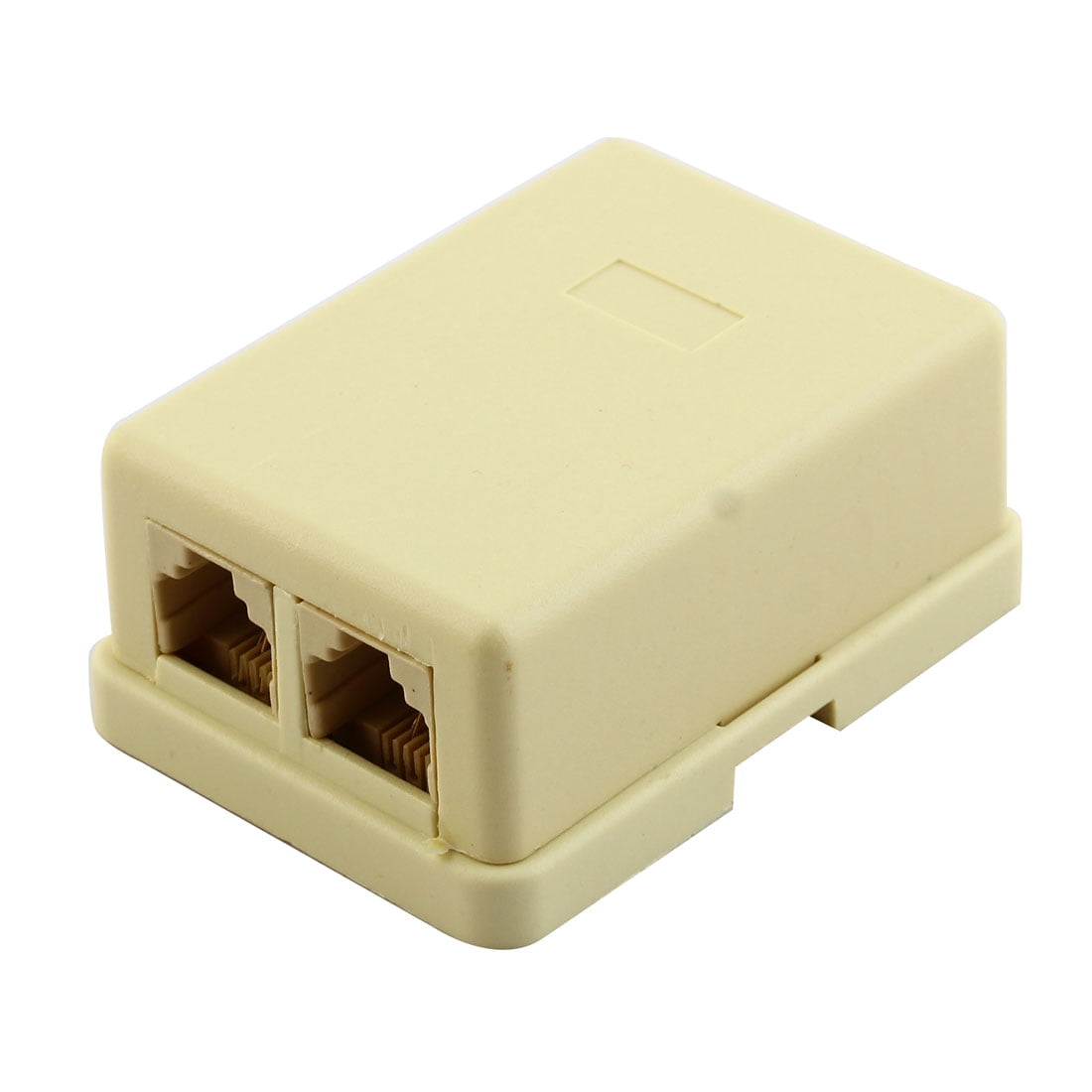 Unique Bargains 2 RJ11 Female Plug Surface Mount Phone Jack Block Beige ...
