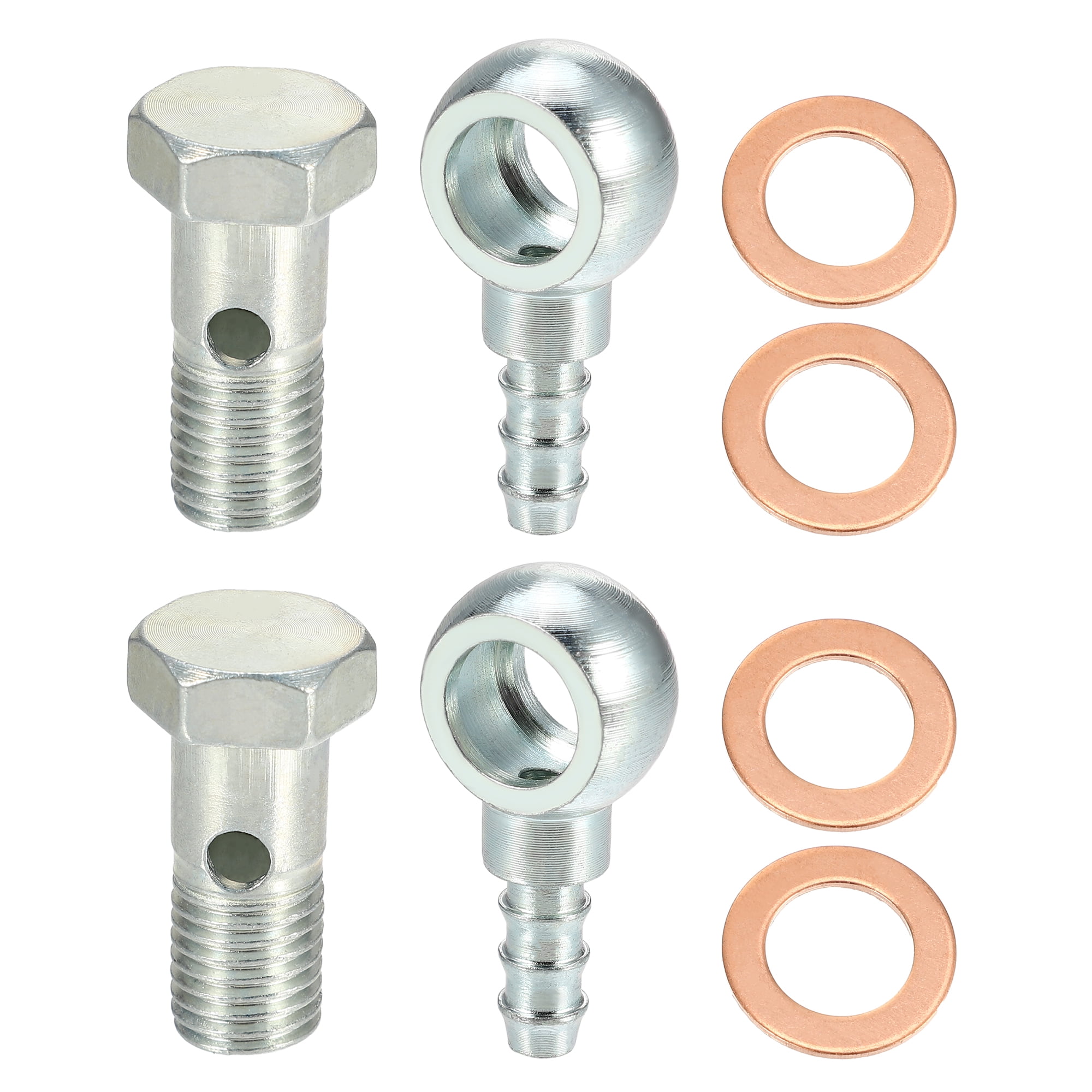 Unique Bargains 2 Set 12mm ID 7.7 mm OD M12x1.5 Car Banjo Hose Barb ...