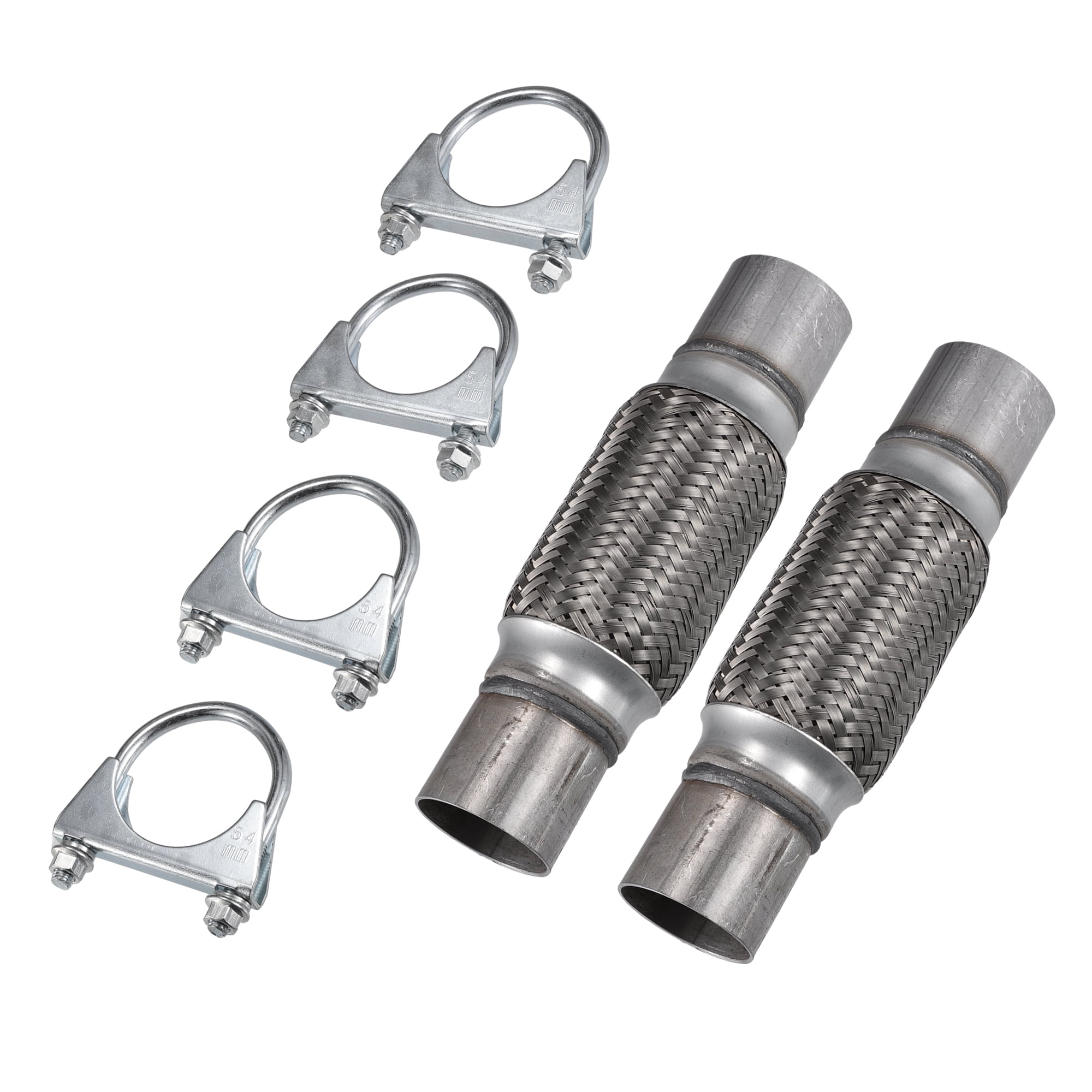 Unique Bargains 2 Set 50x250mm Car Exhaust Flexible Pipe Tubing ...