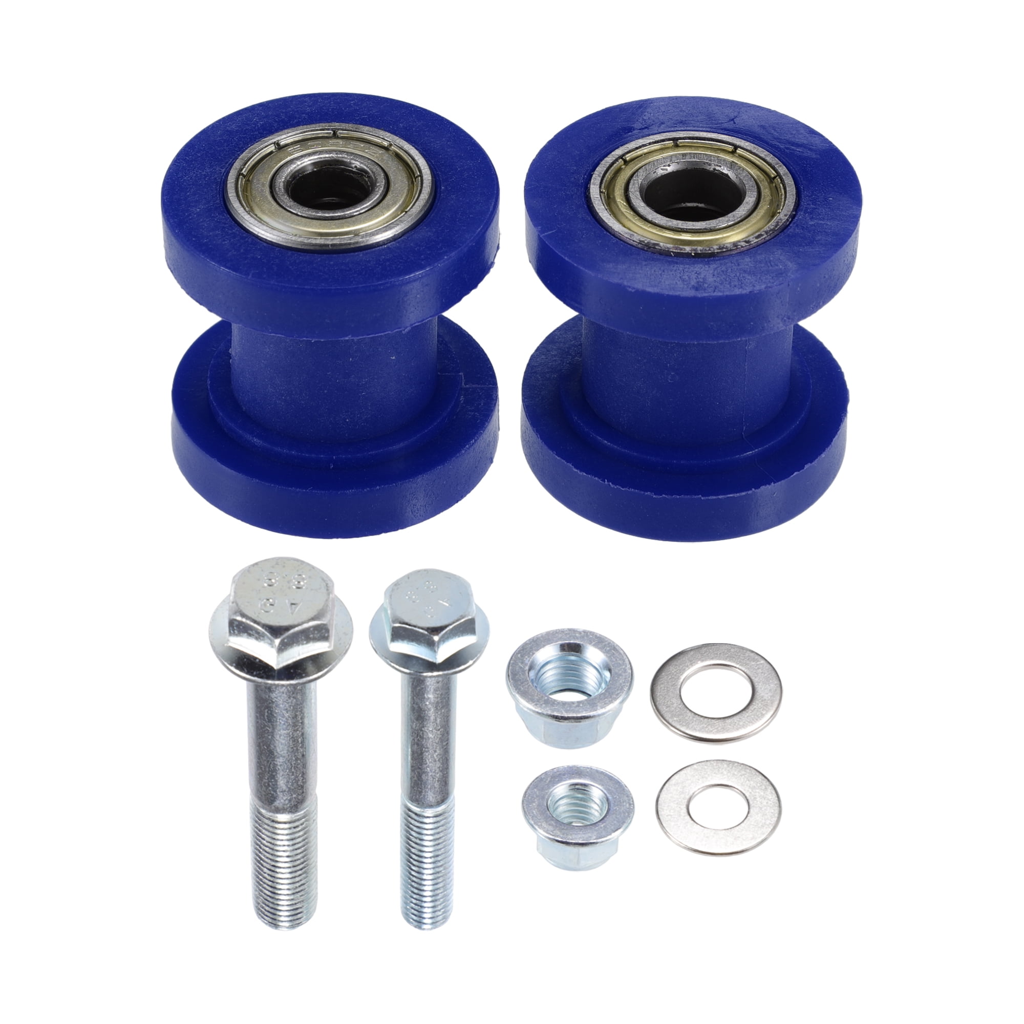 Unique Bargains 2 Set 8mm 10mm Chain Roller Pulley Tensioner Wheel ...