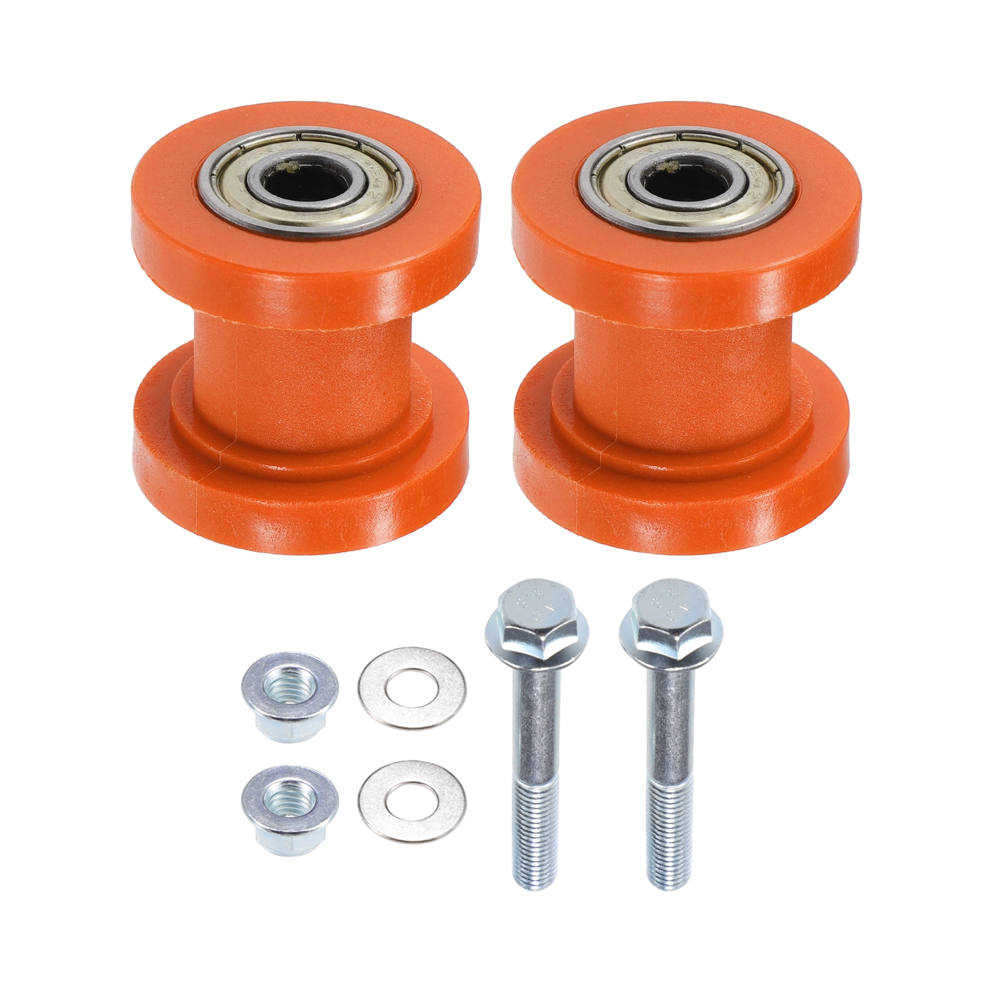 Unique Bargains 2 Set 8mm Chain Roller Pulley Tensioner for Motorcycle ...