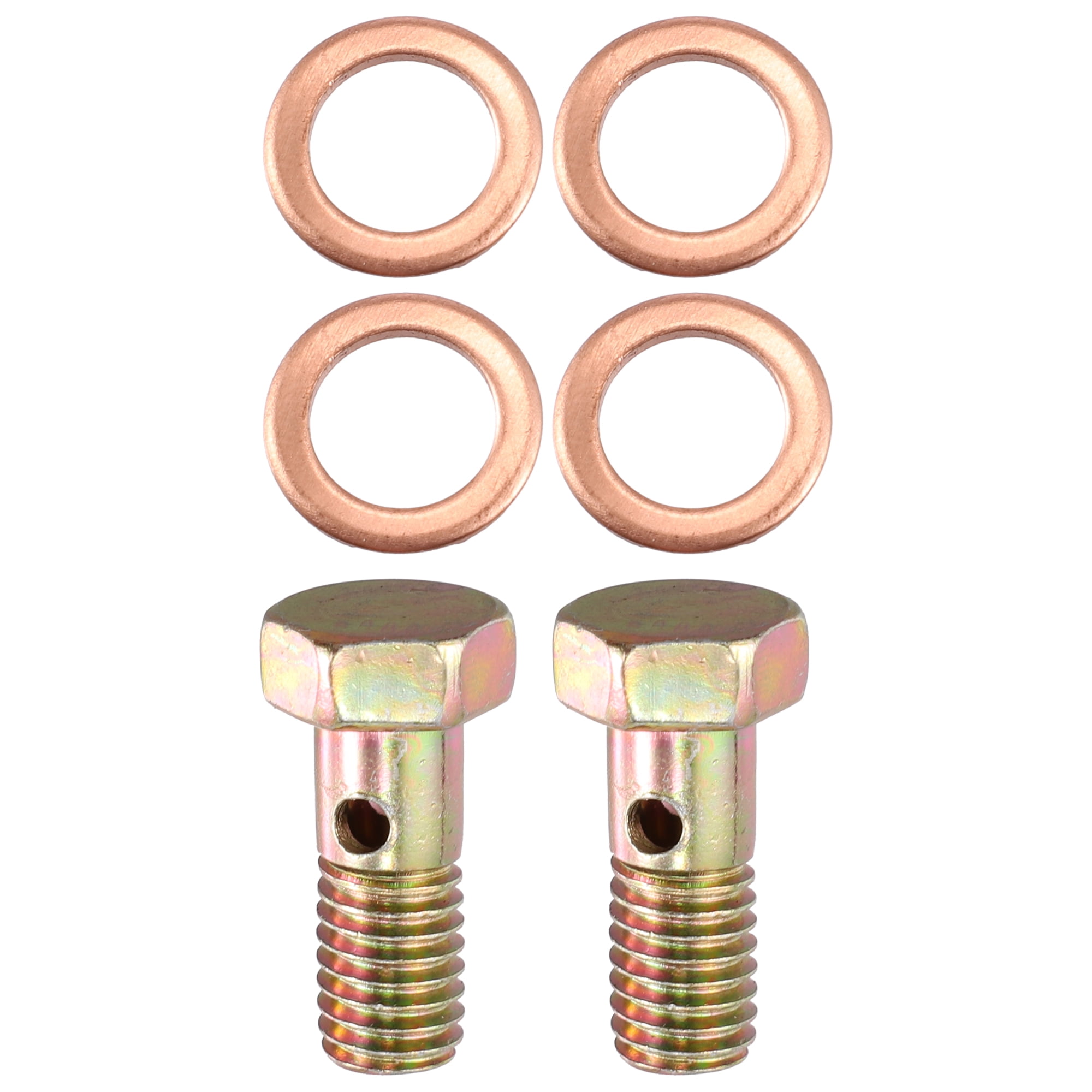 Unique Bargains 2 Set Banjo Bolt Brake Fitting Adapter Kit M8x1 Metric Thread Brake Line Banjo ...