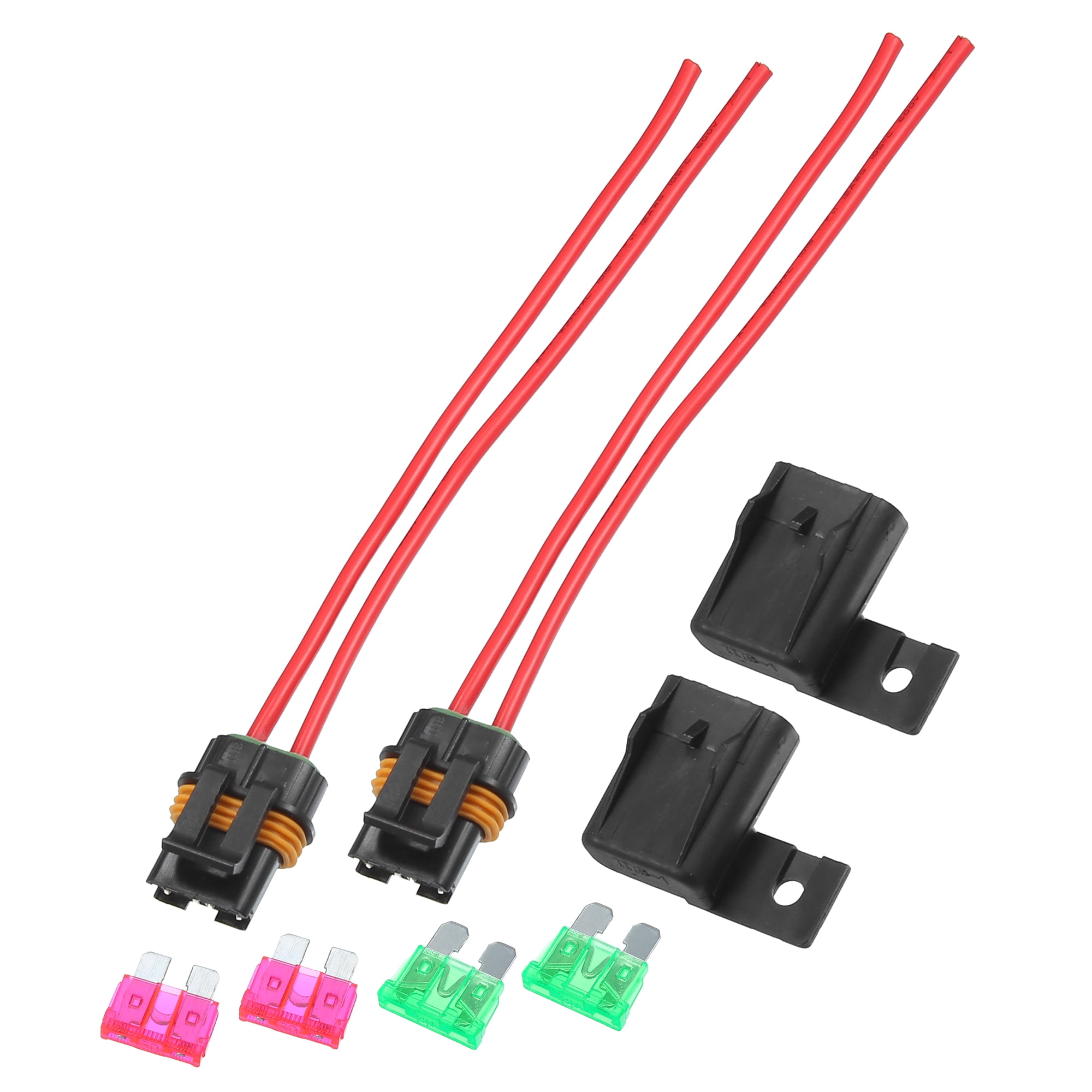 Unique Bargains 2 Set Car Inline Fuse Holder Waterproof Blade Style ATO ...