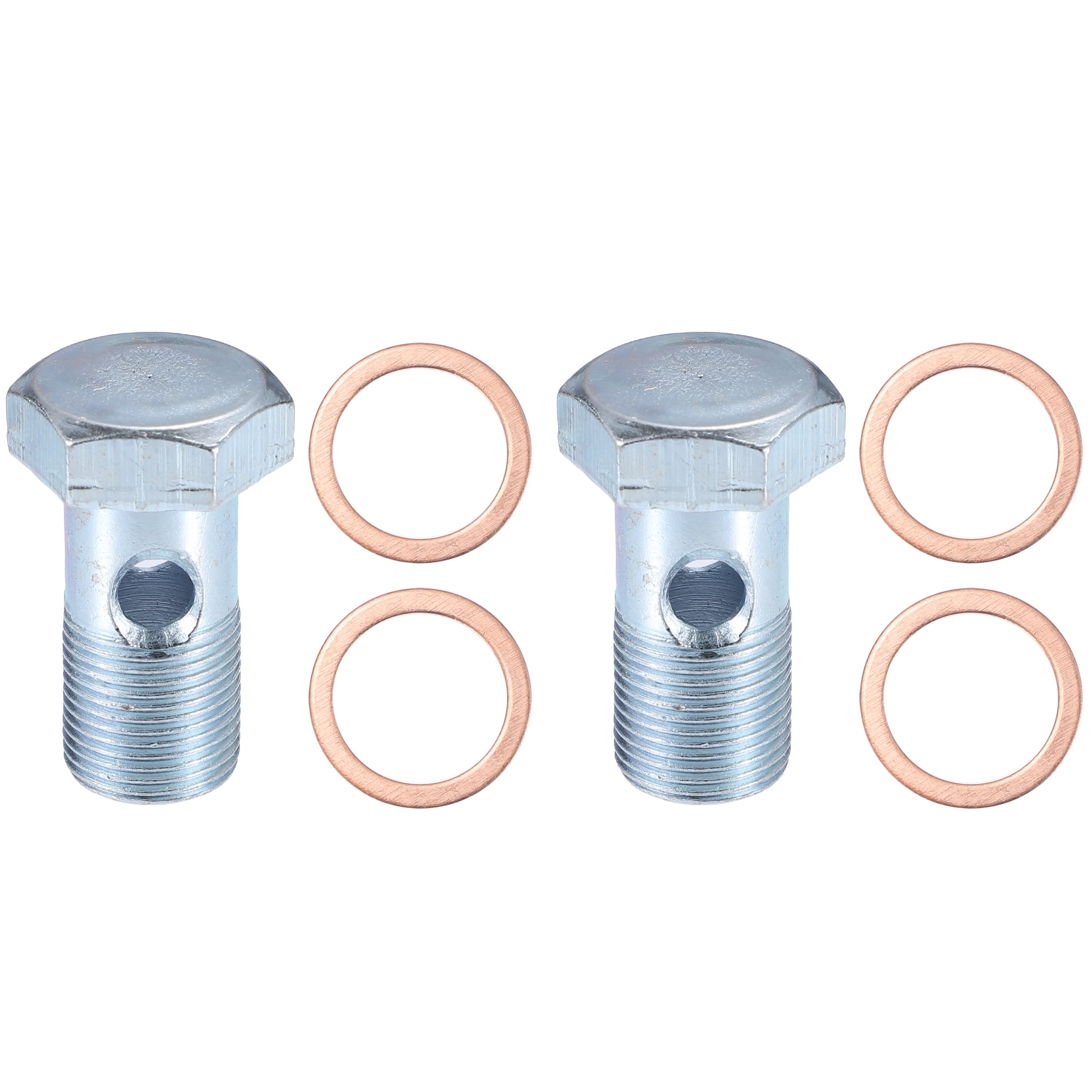 Unique Bargains 2 Set M20x1.5 47mm Length Motorcycle Hollow Bolt Screws ...