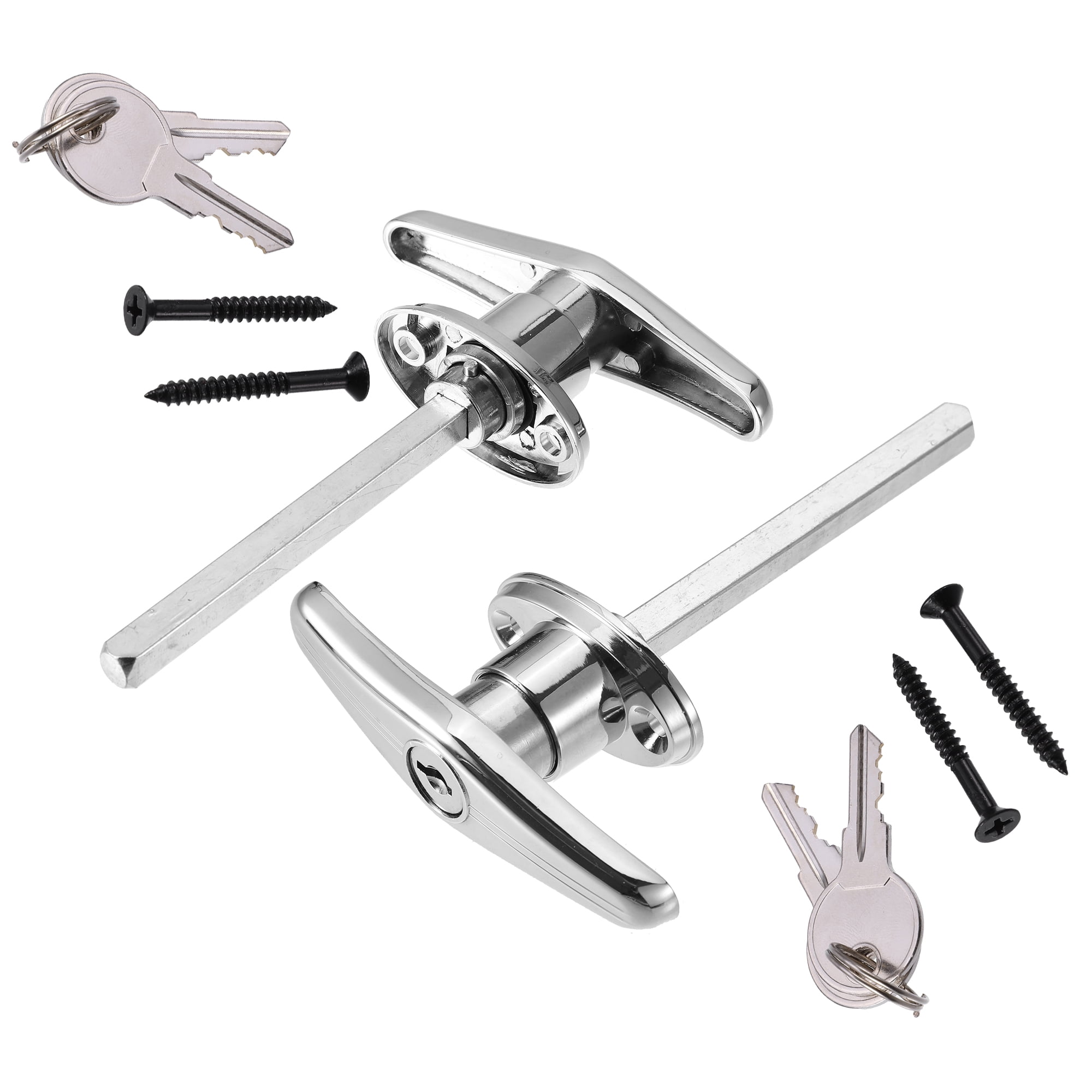 Unique Bargains 2 Set Universal Garage Door Keyed T-Handle Lock Kit ...