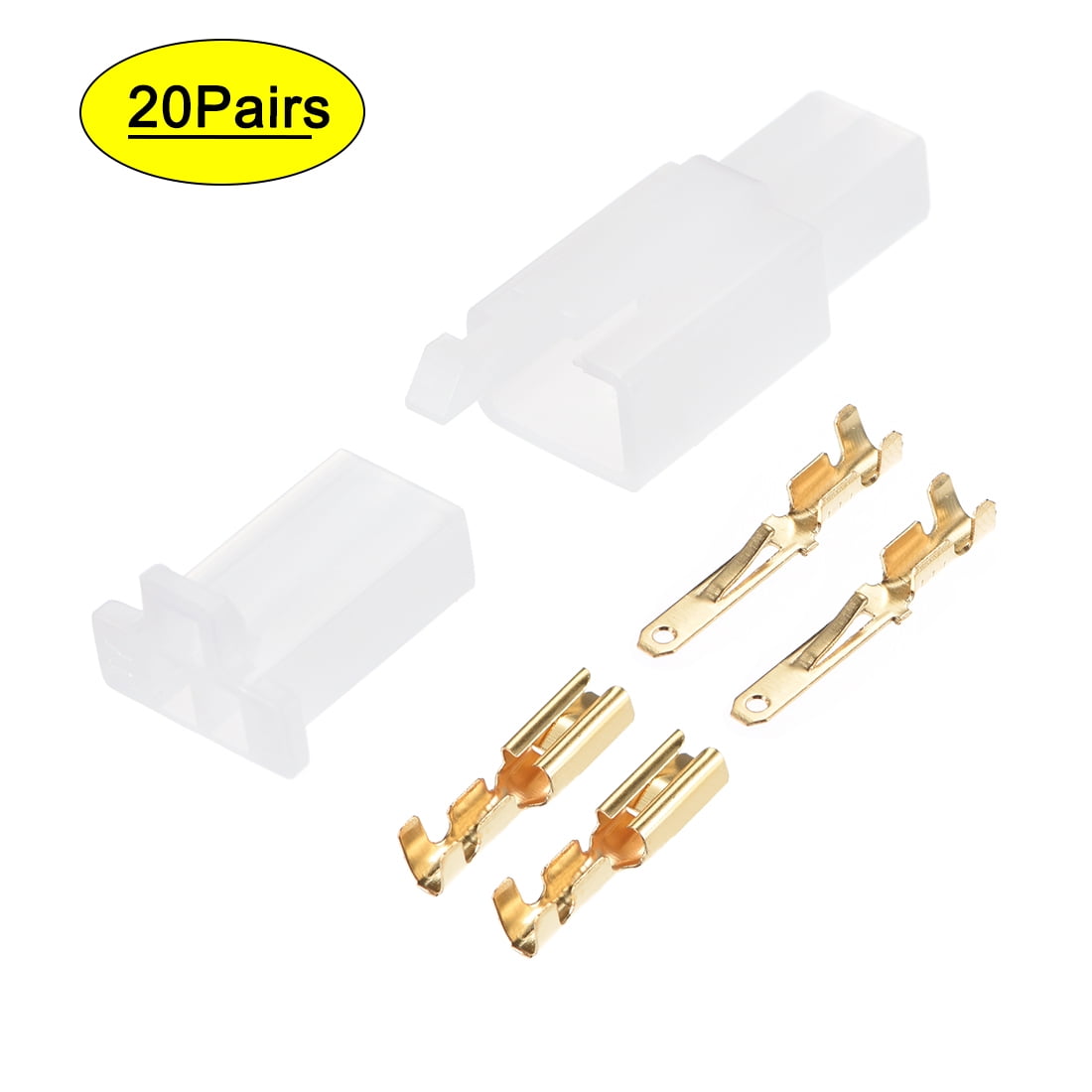 Unique Bargains 20 Pairs 2.8mm 2 Pin Male Female JST-SM Housing Crimp Terminal Connector ...