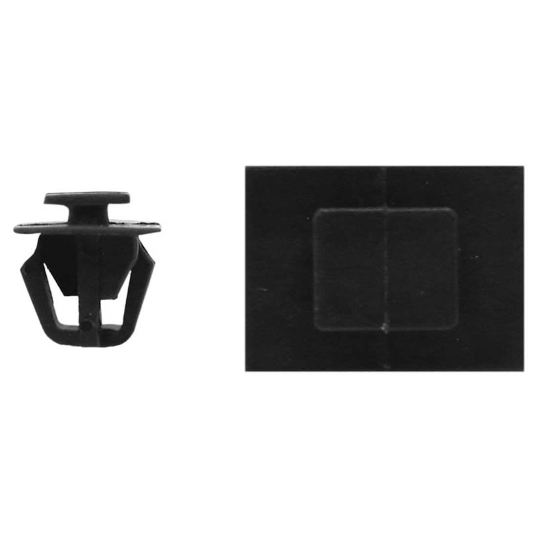 Unique Bargains 20 Pcs 12mm Black Rectangle Head Door Card Trim Plastic ...