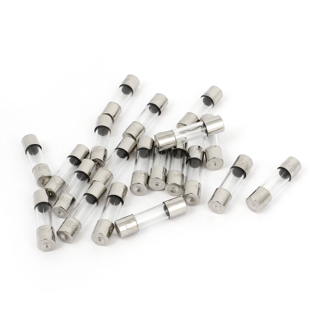 Unique Bargains 20 Pcs 250V 2A F2AL Quick Fast Blow Glass Tube Fuses ...