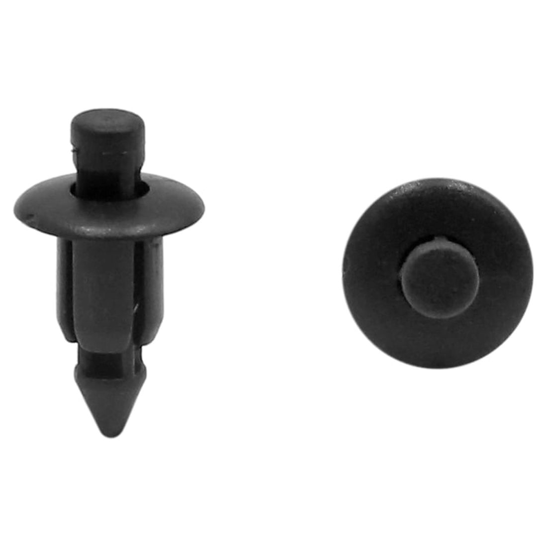 Unique Bargains 20 Pcs 6mm Hole Dia. Black Plastic Push Rivet Interior ...