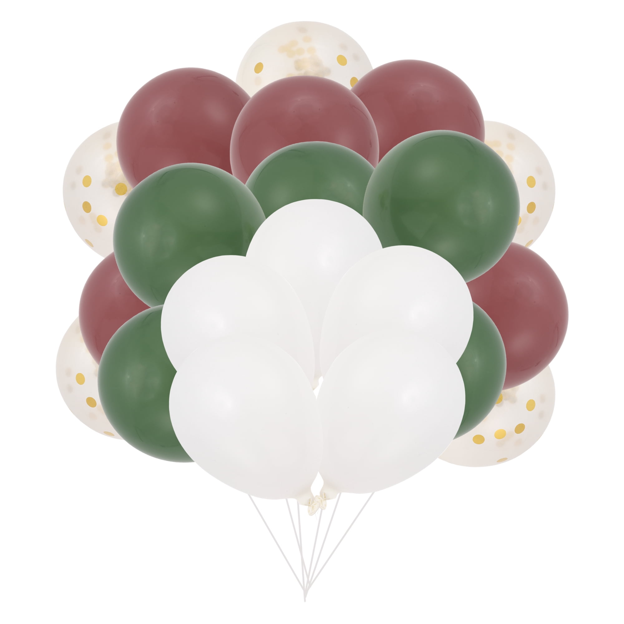 Unique Bargains 20 Pcs Latex Party Balloons with Ribbon 10 Inch Round ...