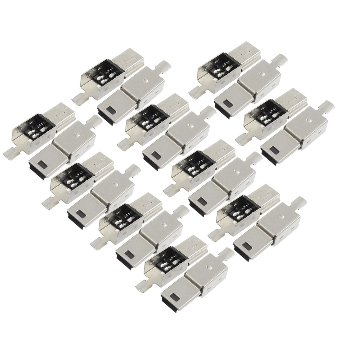 Unique Bargains 20 Pcs USB 5 Pin Type B Male Connector Port Solder Plug ...