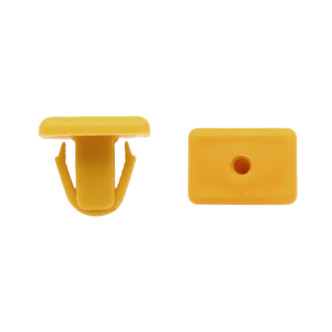 Unique Bargains 20 Pcs Yellow Square Head Plastic Rivets Retainer Clips ...
