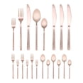 Unique Bargains 20 Piece Stainless Steel Flatware Set with Texture and ...