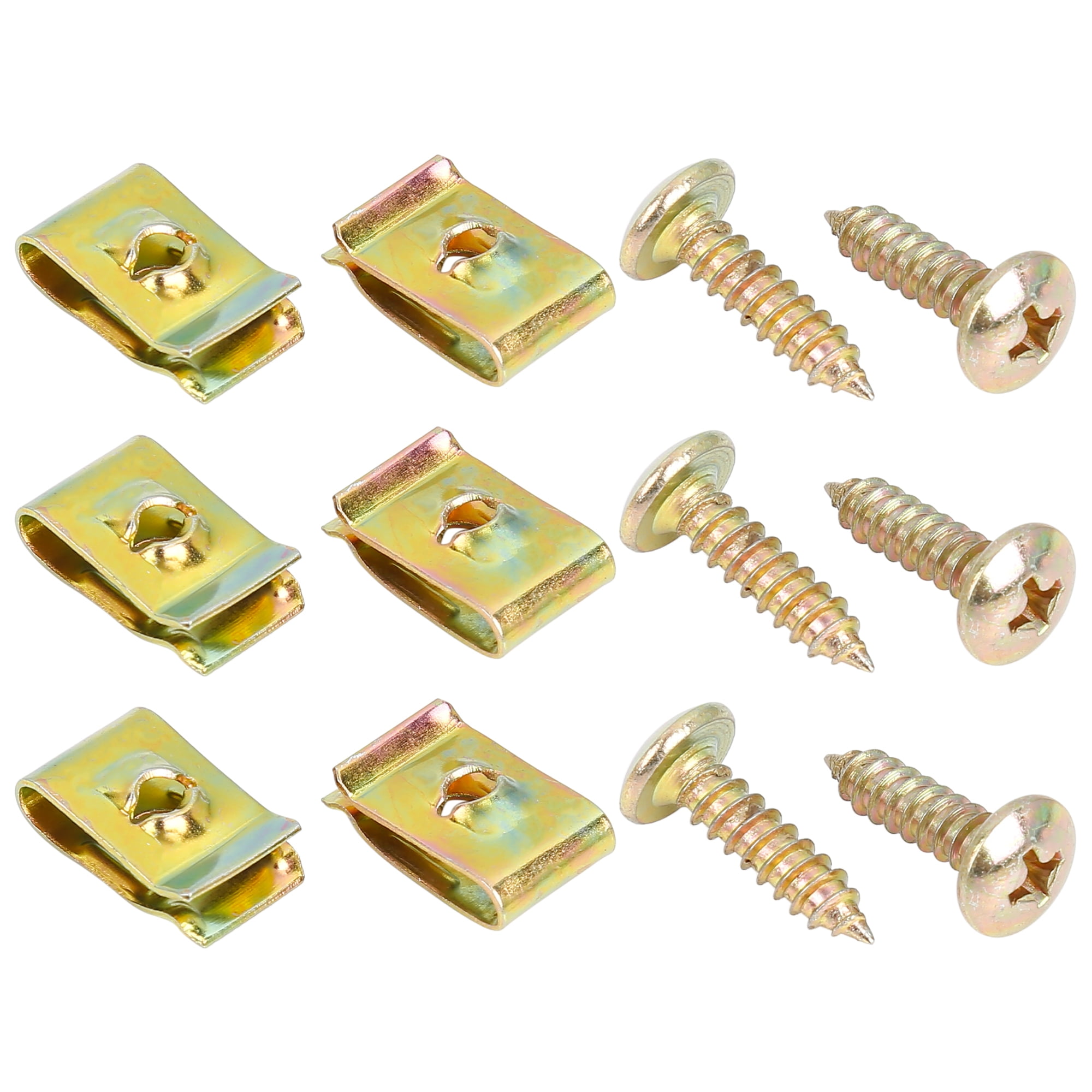 Unique Bargains 20 Sets 4.2x16mm U Clip Screw Assortment Car Clips ...