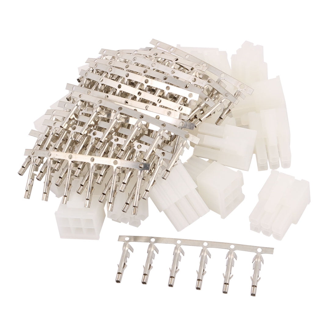 Unique Bargains 20 Sets White Plastic Dual 6 Pin Male 4.2mm Pitch + 6 ...