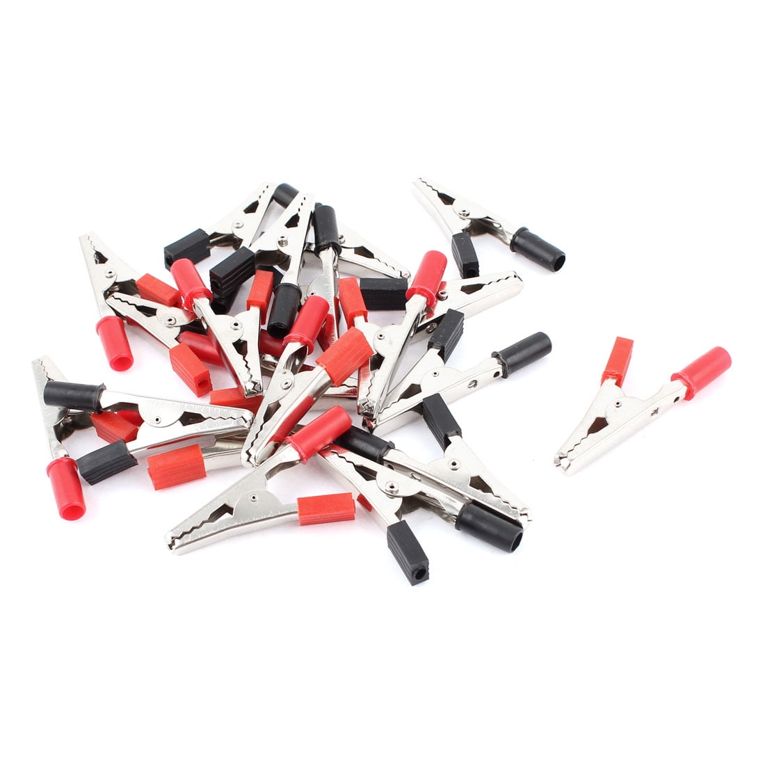 Unique Bargains 20Pcs 13mm Jaw Open Width Insulated Alligator Clips ...