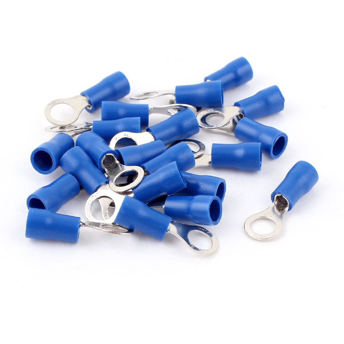 Unique Bargains 20Pcs 2-5S Insulated Wire Connector Ring Crimp Terminal ...