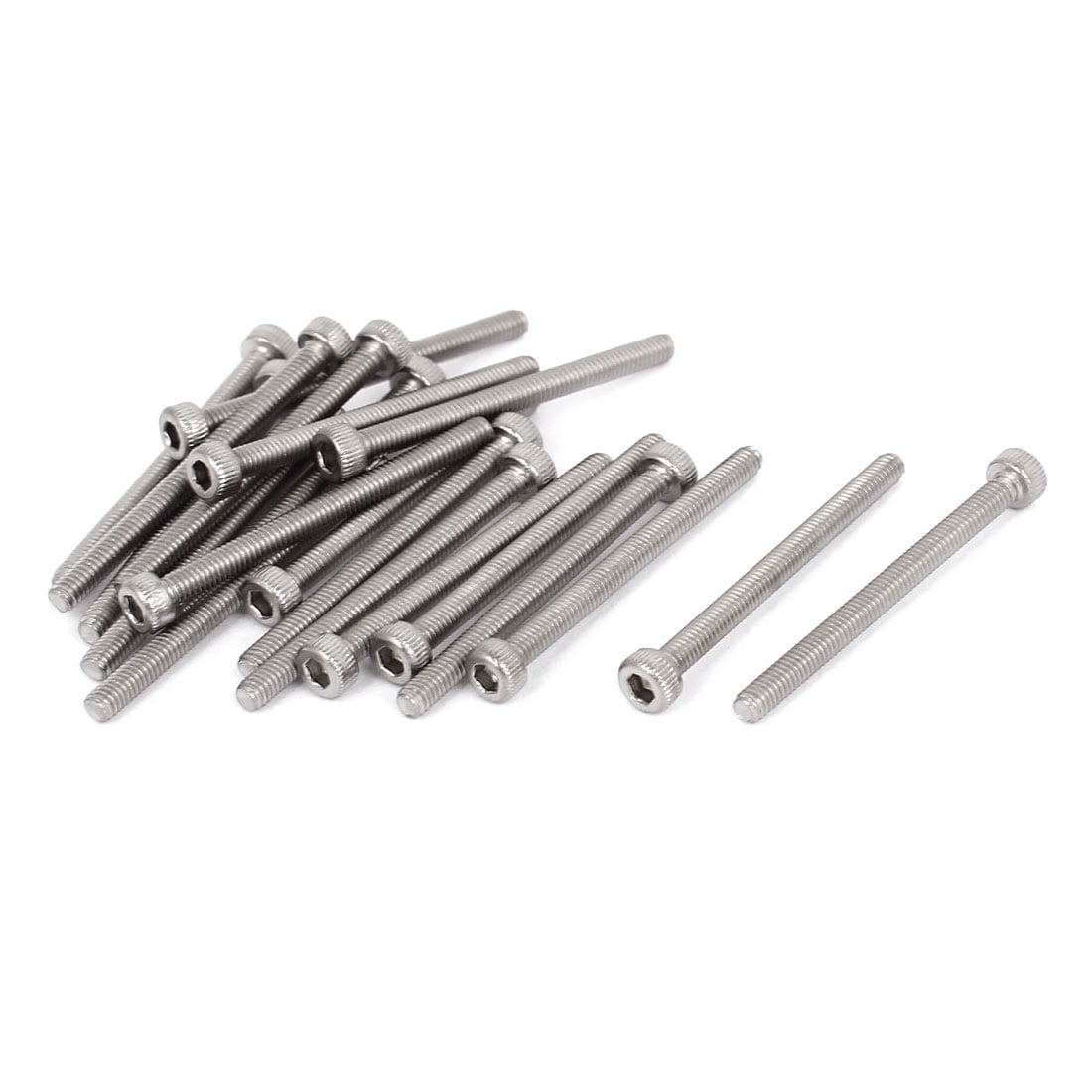 Unique Bargains 20Pcs 32mm Long M2.5x30mm Stainless Steel Socket Head ...