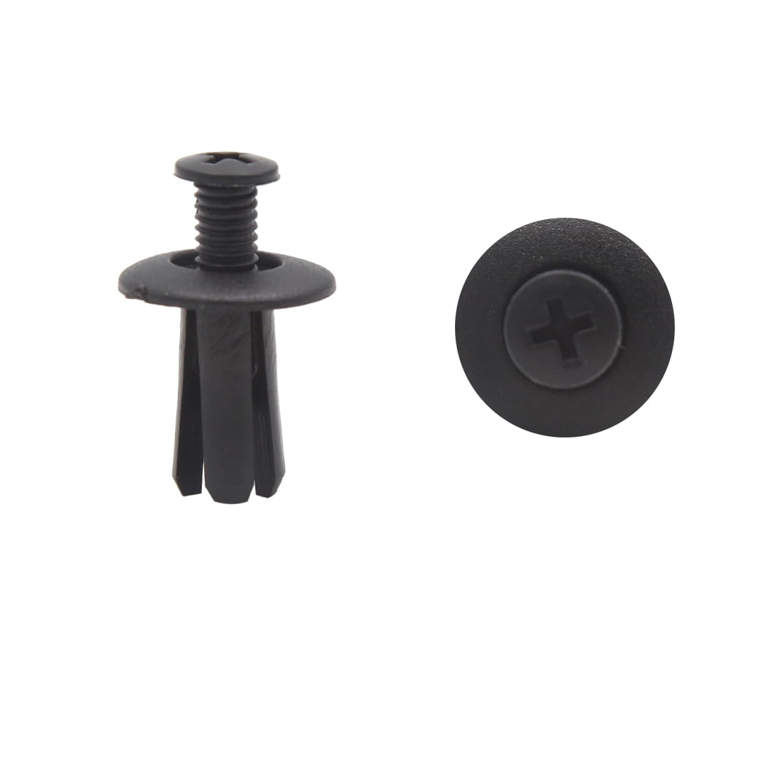Unique Bargains 20Pcs Black Car Expanding Screw Plastic Rivets Splash ...