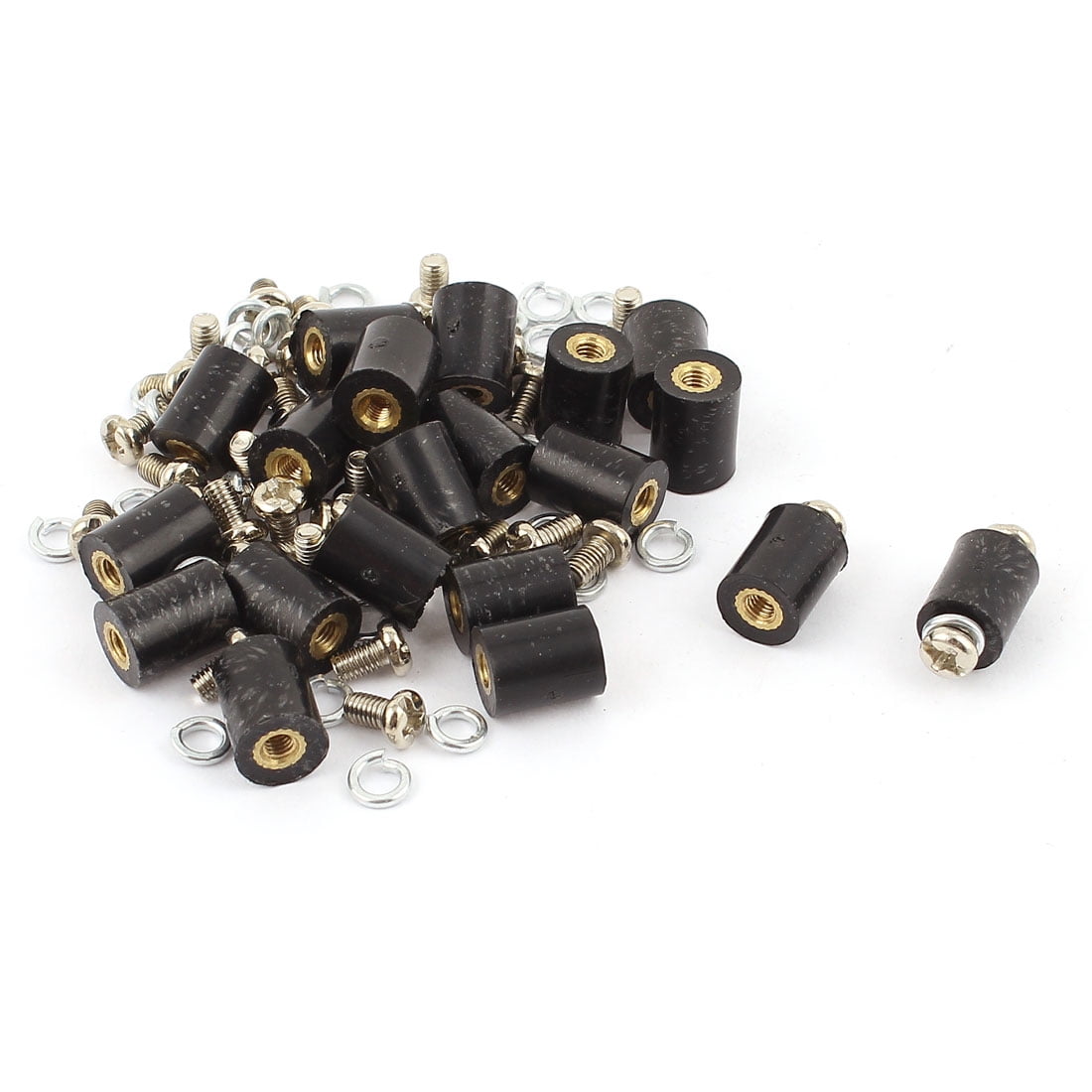 Unique Bargains 20Pcs M3 Brass Insert Female Thread 8x10mm Insulated ...