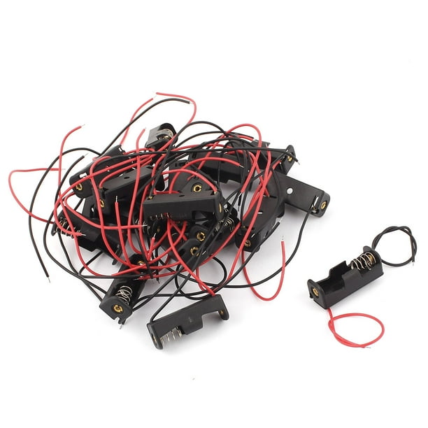 Unique Bargains 20Pcs Spring Loaded Open Frame Battery Holder Case Box ...