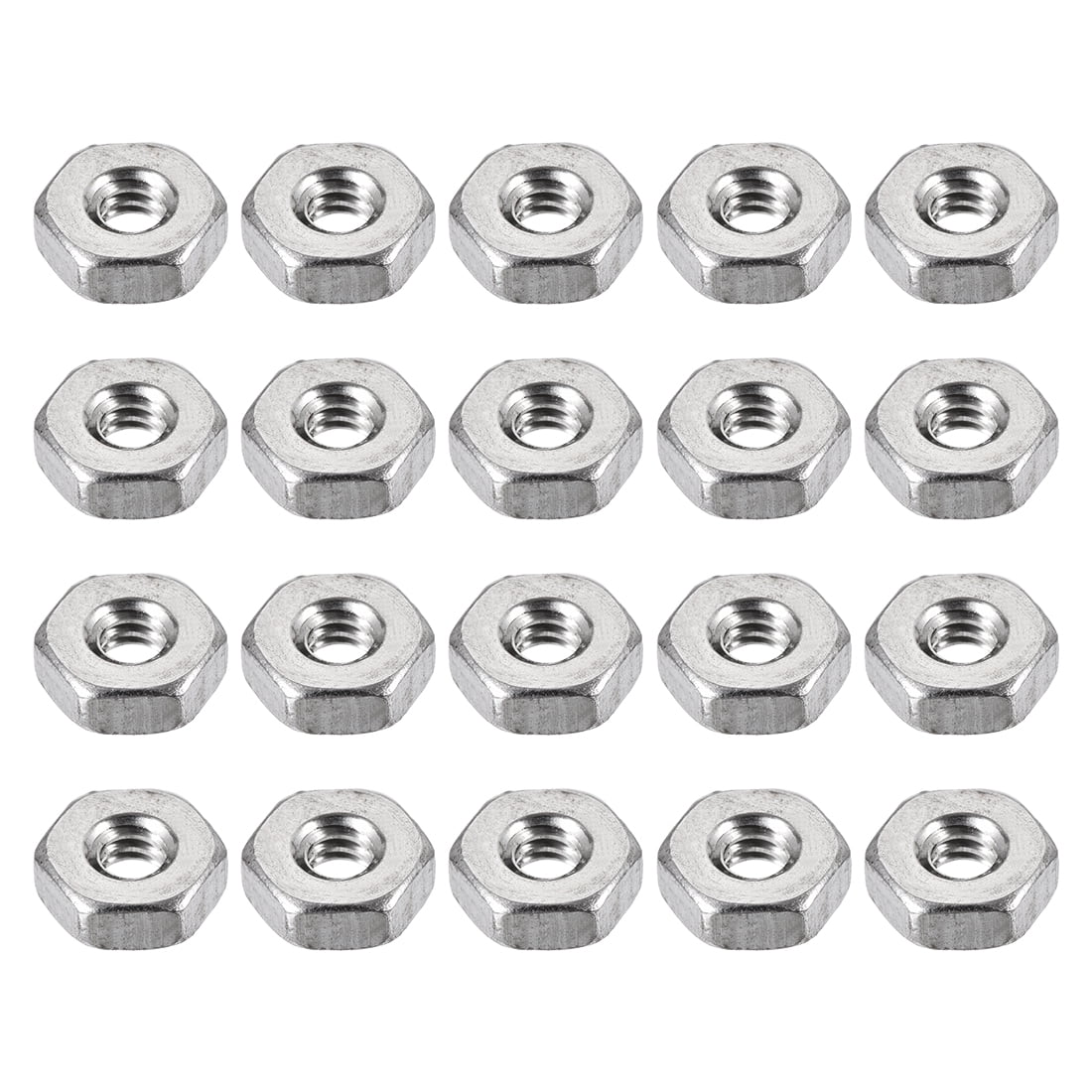 Unique Bargains 20Pcs #4-40 Thread UNC Type 304 Stainless Steel Hex Nut ...