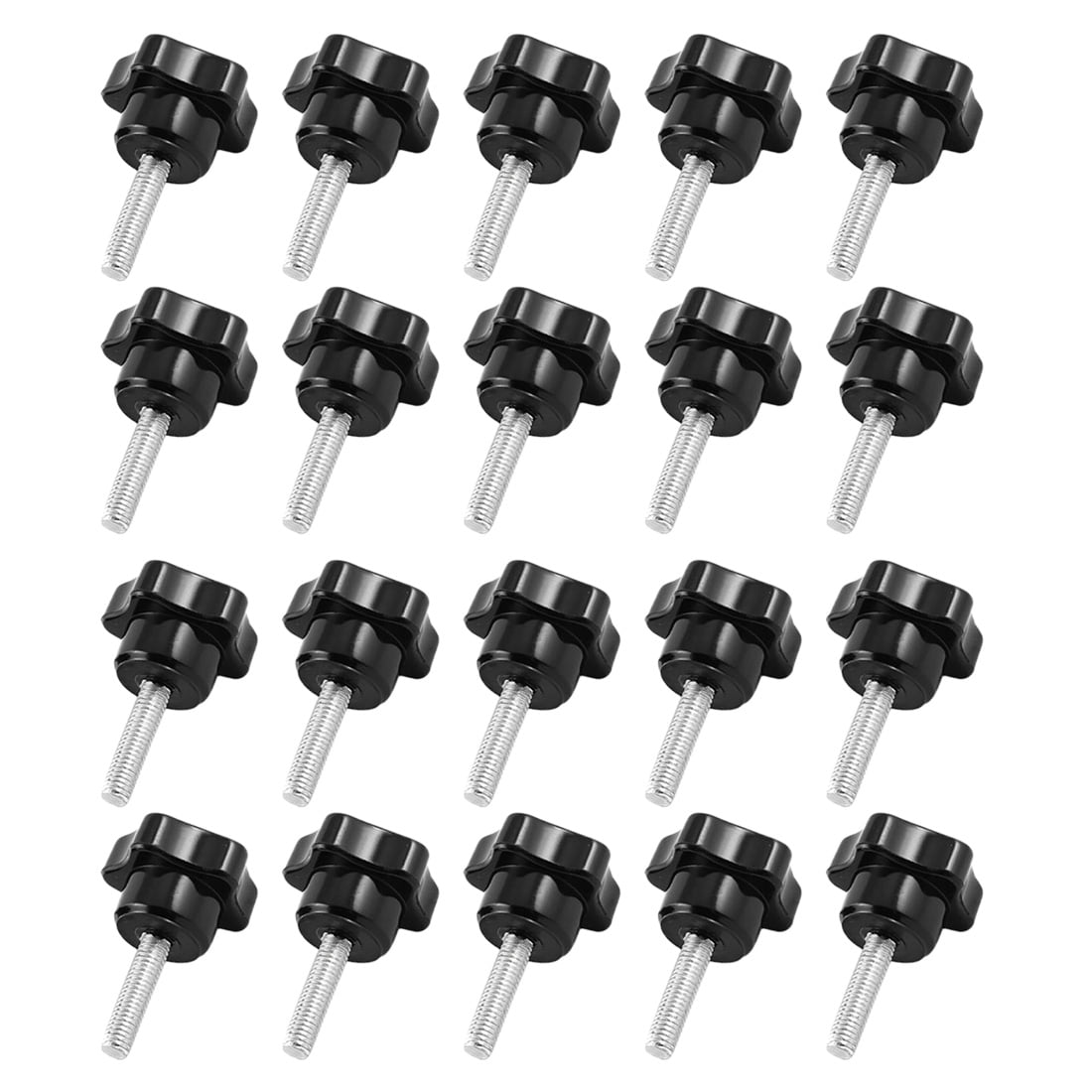 Unique Bargains 20pcs 6mm x 25mm Straight Star Design Head Dia Clamping ...