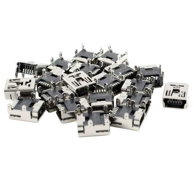 Unique Bargains 20pcs Female USB B Connector 5P 180 Degree Surface ...