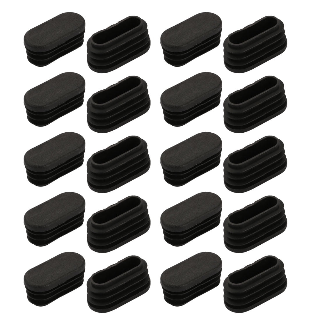 Unique Bargains 20pcs Furniture Accessory Desk Chair Oval Leg Tip Cap ...