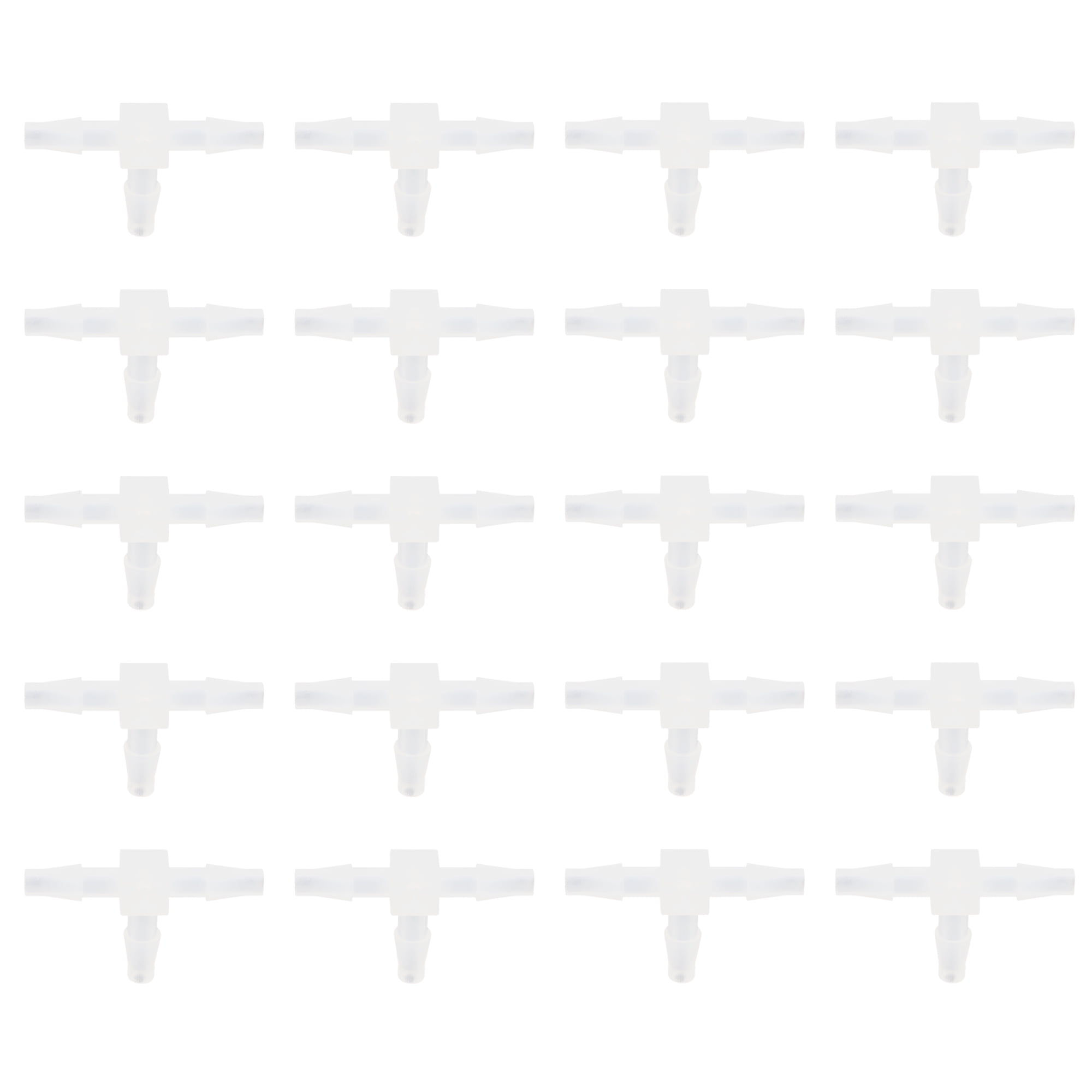Unique Bargains 20pcs T Shaped Plastic Hose Barb Plastic T Right Angle ...