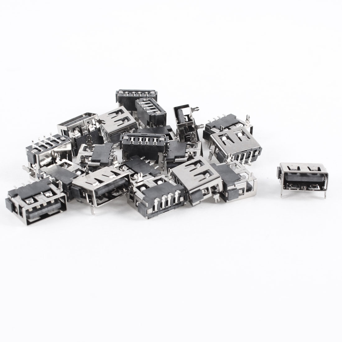 Unique Bargains 20pcs U A Female Port 180 Degree 4-Pin SMT Jack ...